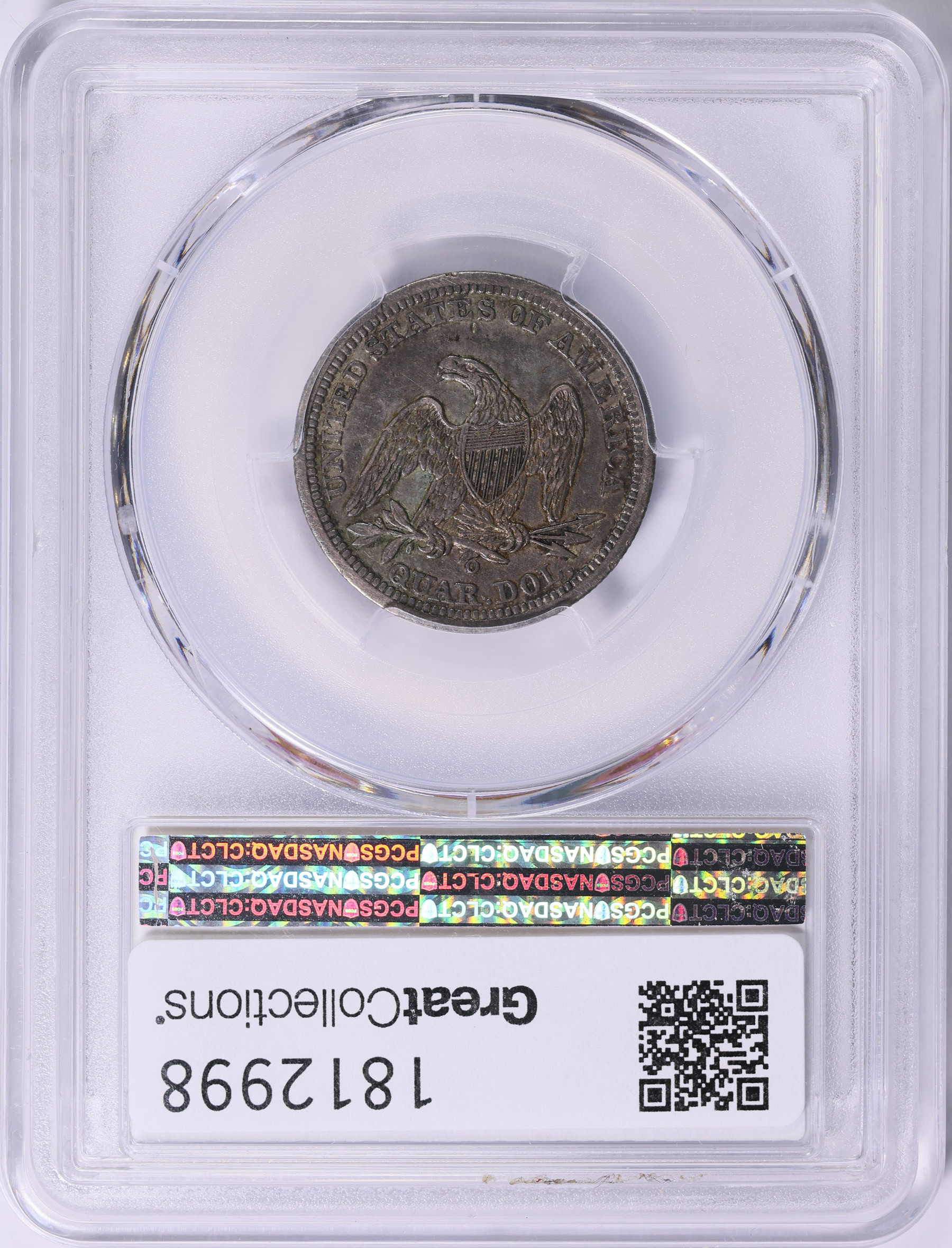 1842-O Seated Liberty Quarter Large Date PCGS XF-45 (CAC Green) (Item 1812998 ...