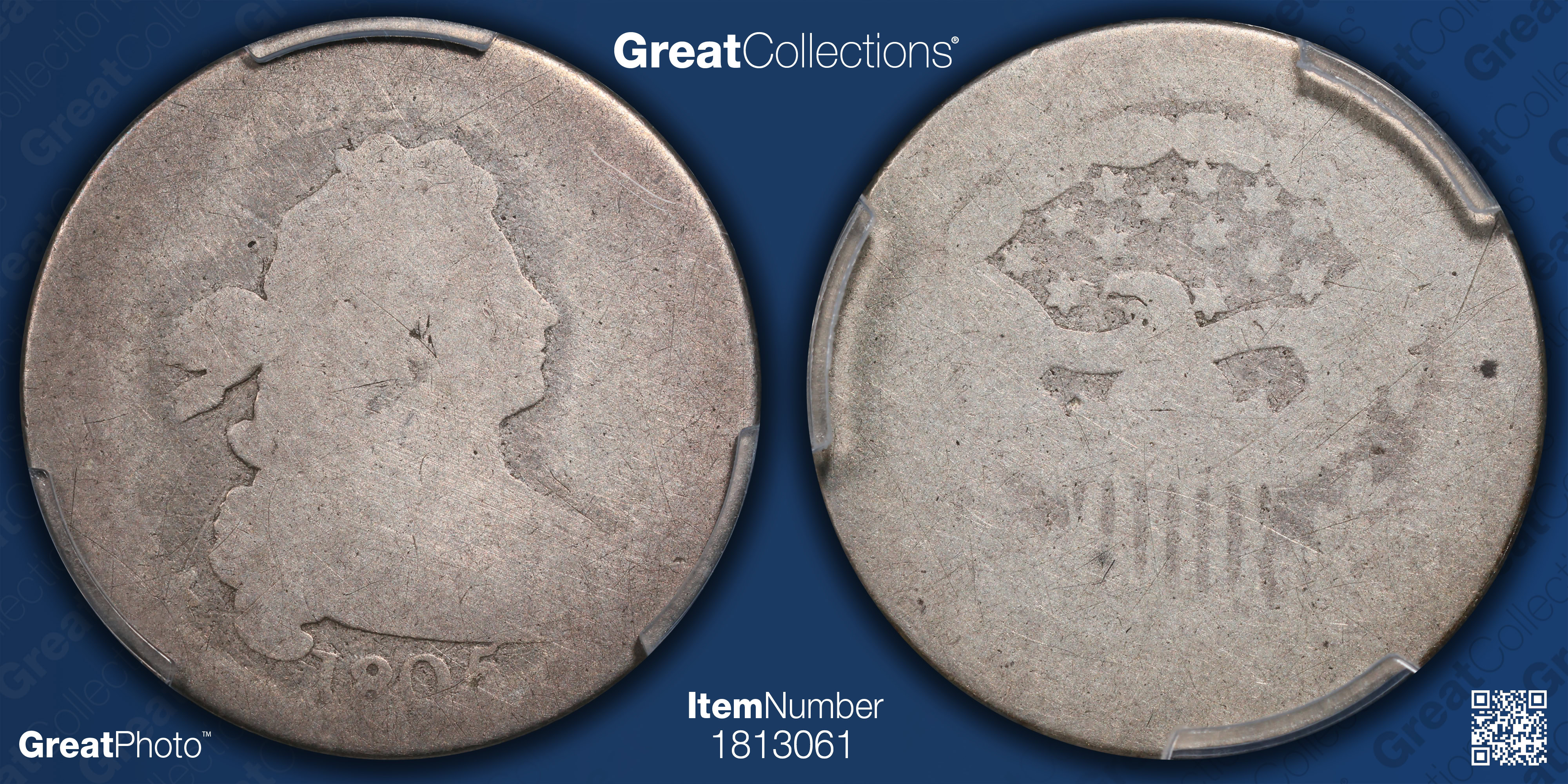 1805 Draped Bust Dime 4 Berries PCGS FR-02 (Item 1813061 ...