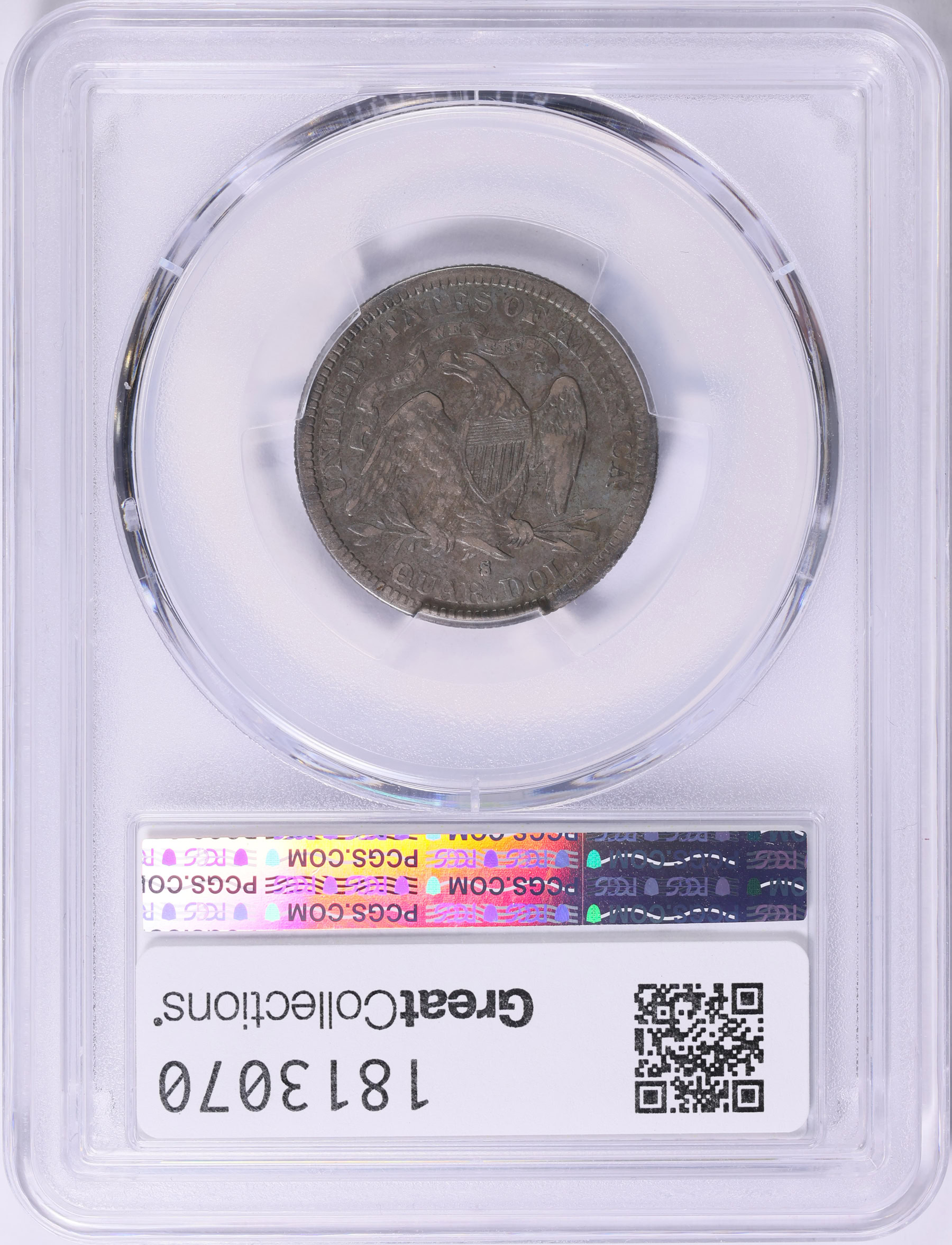 1877-S Seated Liberty Quarter S/Horizontal S PCGS VF-25 (Item 1813070) | GreatCollections Coin ...