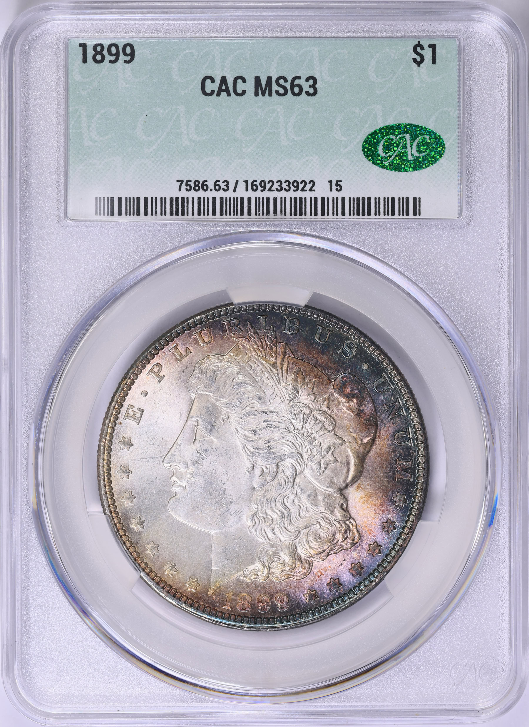 1899 Morgan Silver Dollar CACG MS-63 (Toned) (Item 1813085 ...