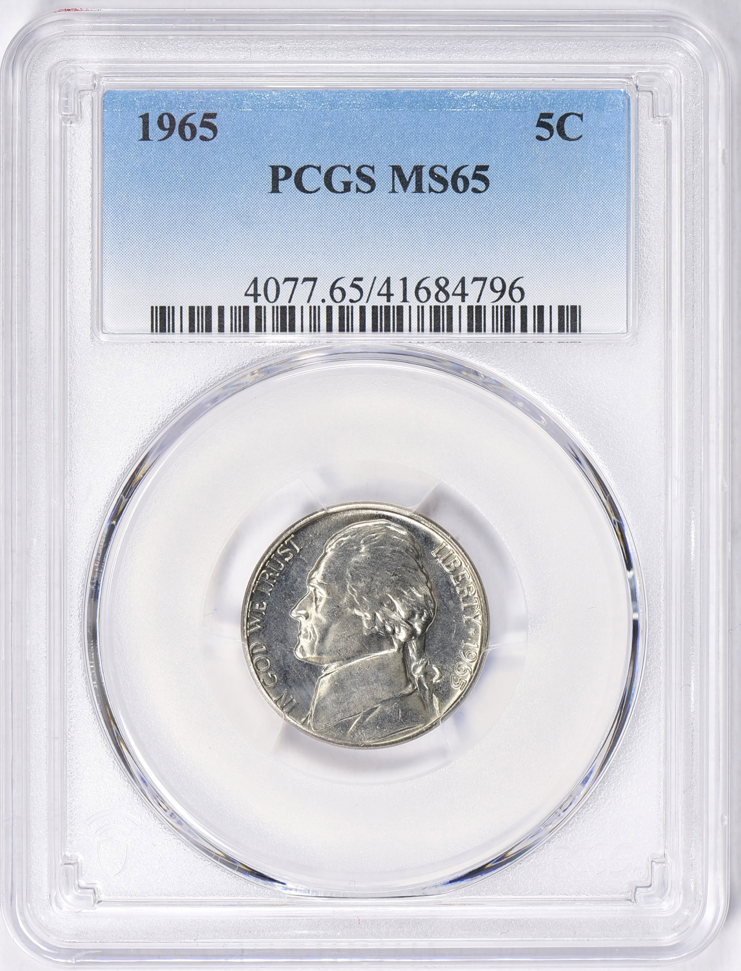 1965 Jefferson Nickel PCGS MS-65 (Item 1813124) | GreatCollections Coin ...