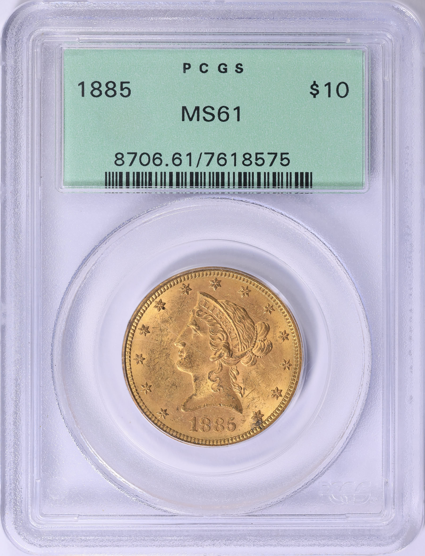 1885 Liberty Gold Eagle PCGS MS-61 OGH (Item 1813158 ...