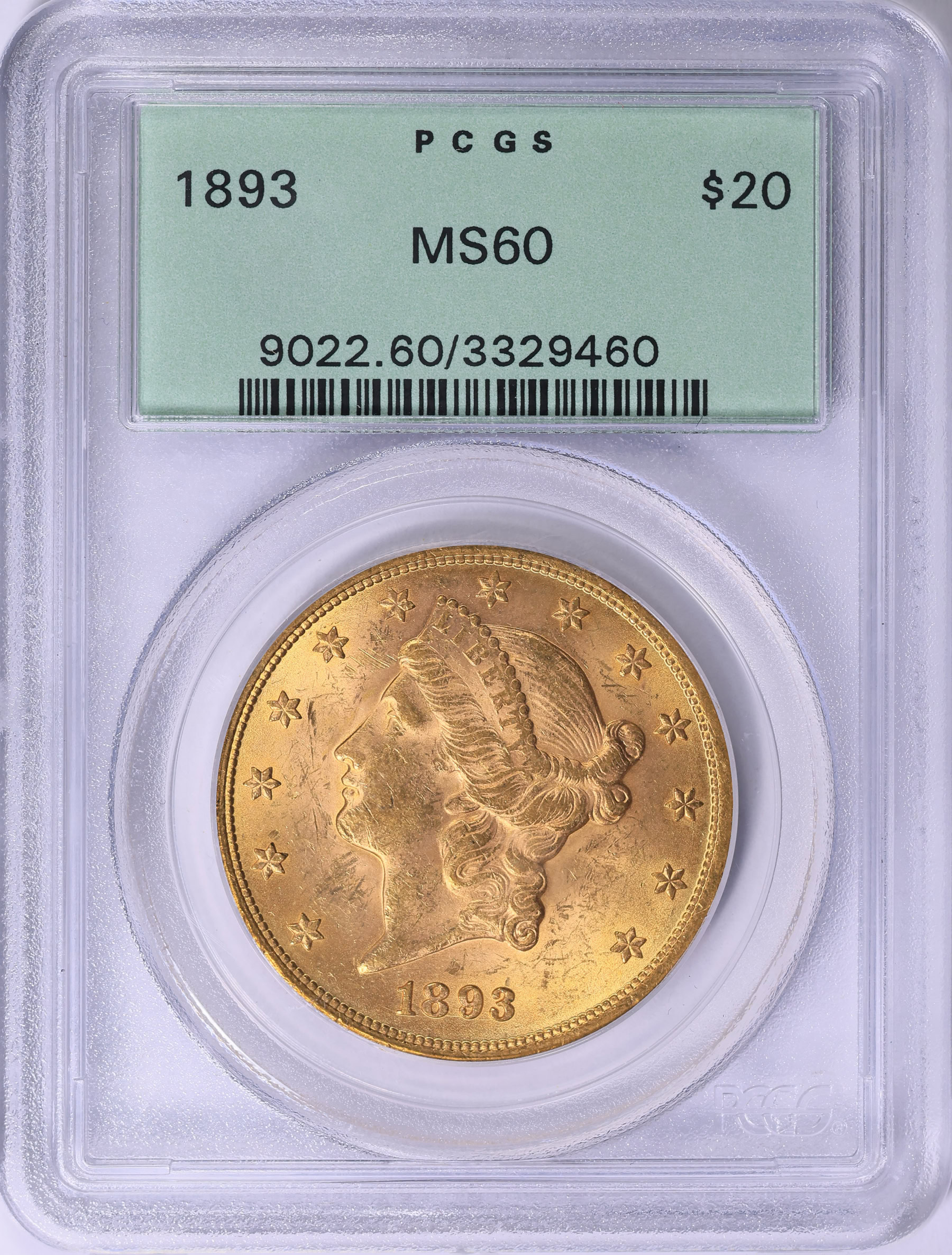 1893 Liberty Gold Double Eagle PCGS MS-60 OGH (Item 1813220 ...