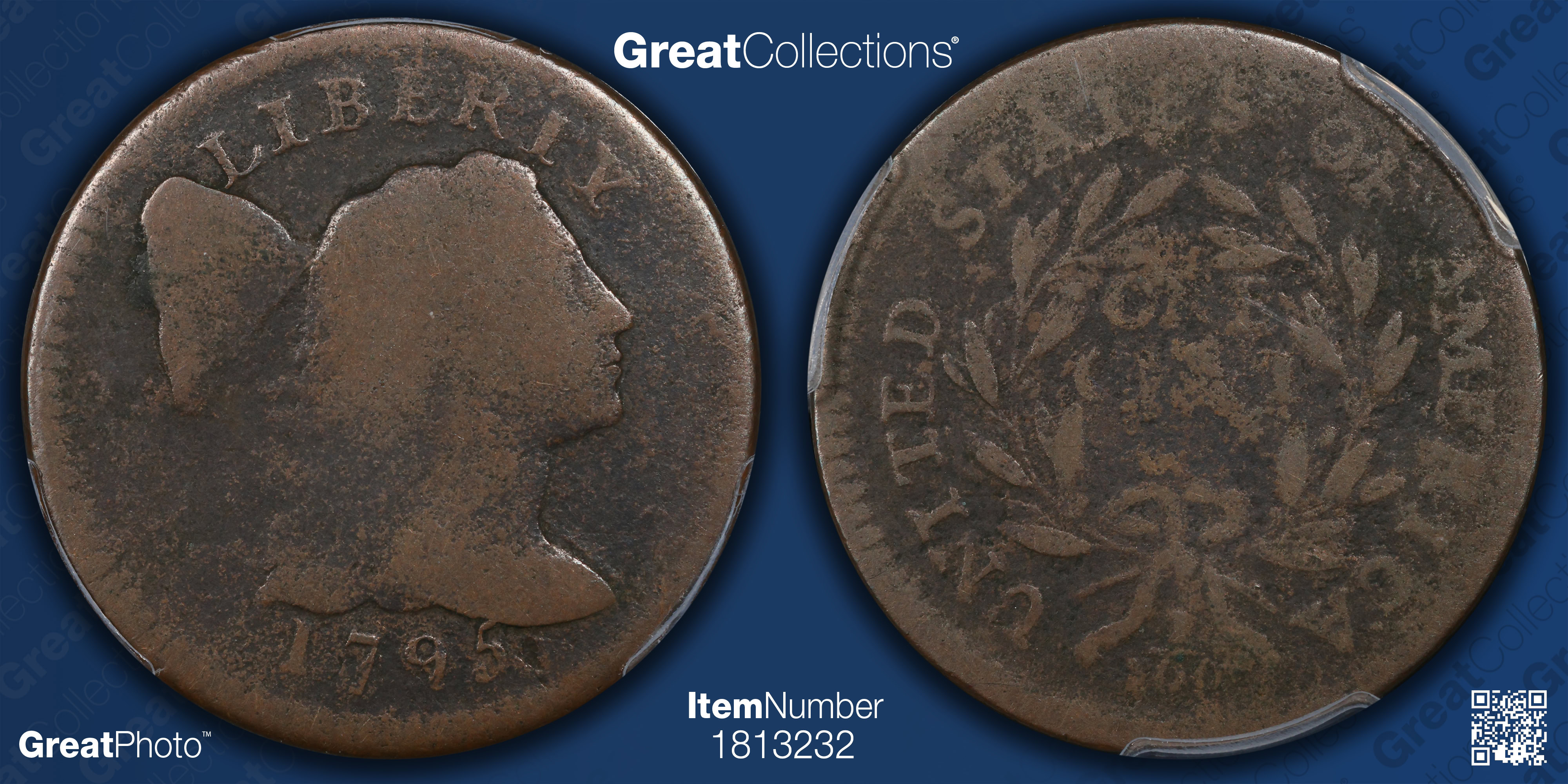 1795 Liberty Cap Cent Plain Edge PCGS G-04 BN (Item 1813232 ...