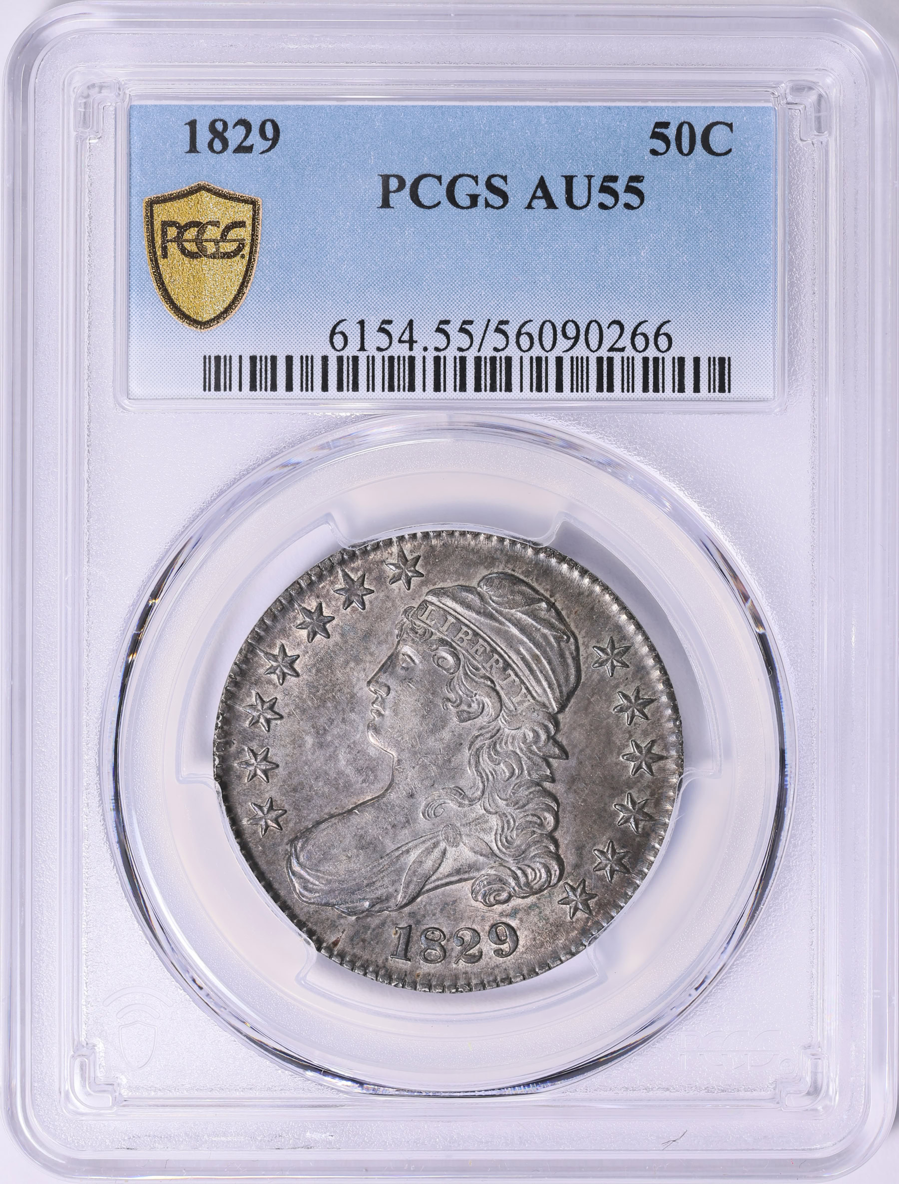 1829 Capped Bust Half Dollar PCGS AU-55 (Item 1813235 ...