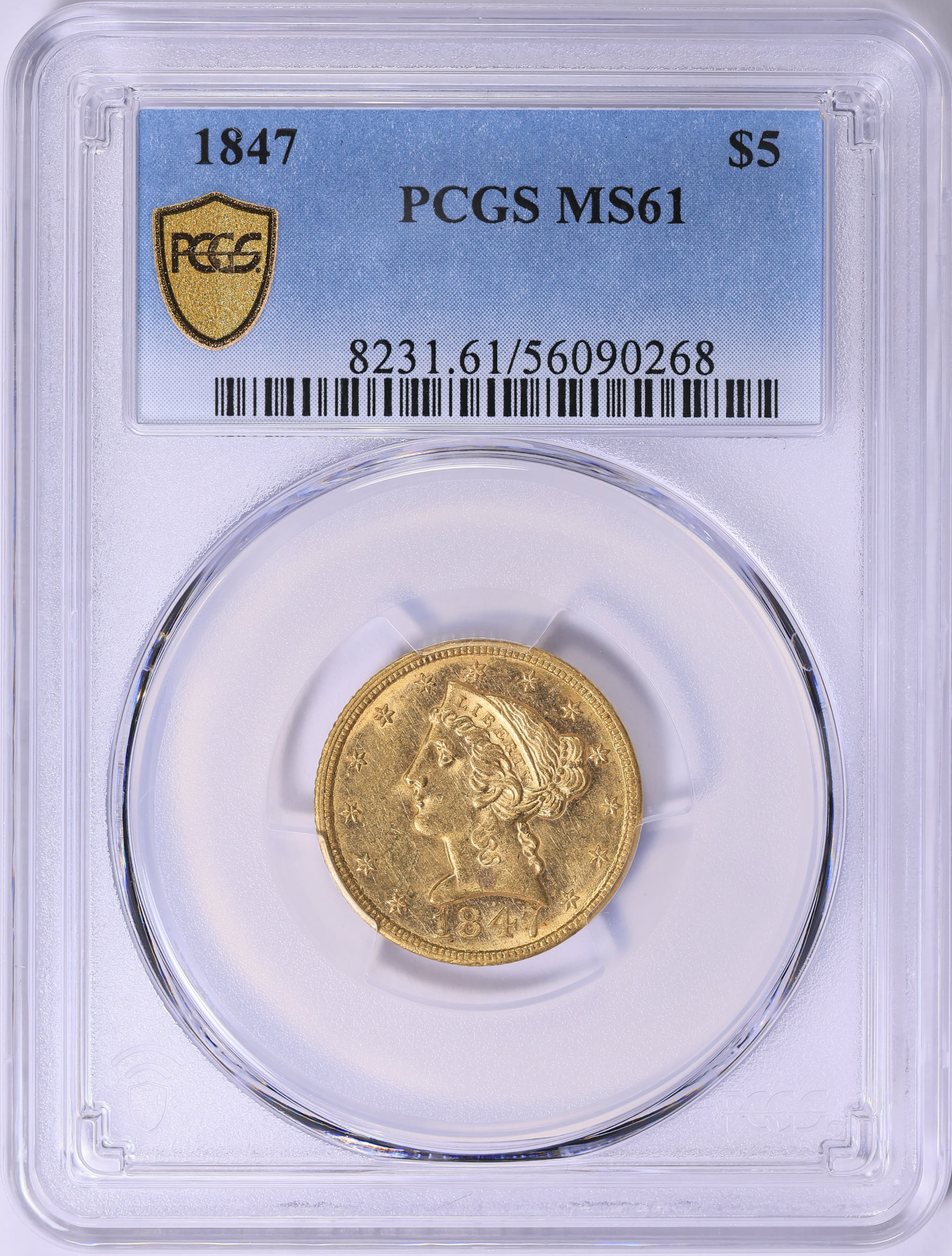 1847 Liberty Gold Half Eagle PCGS MS-61 (Item 1813237 ...