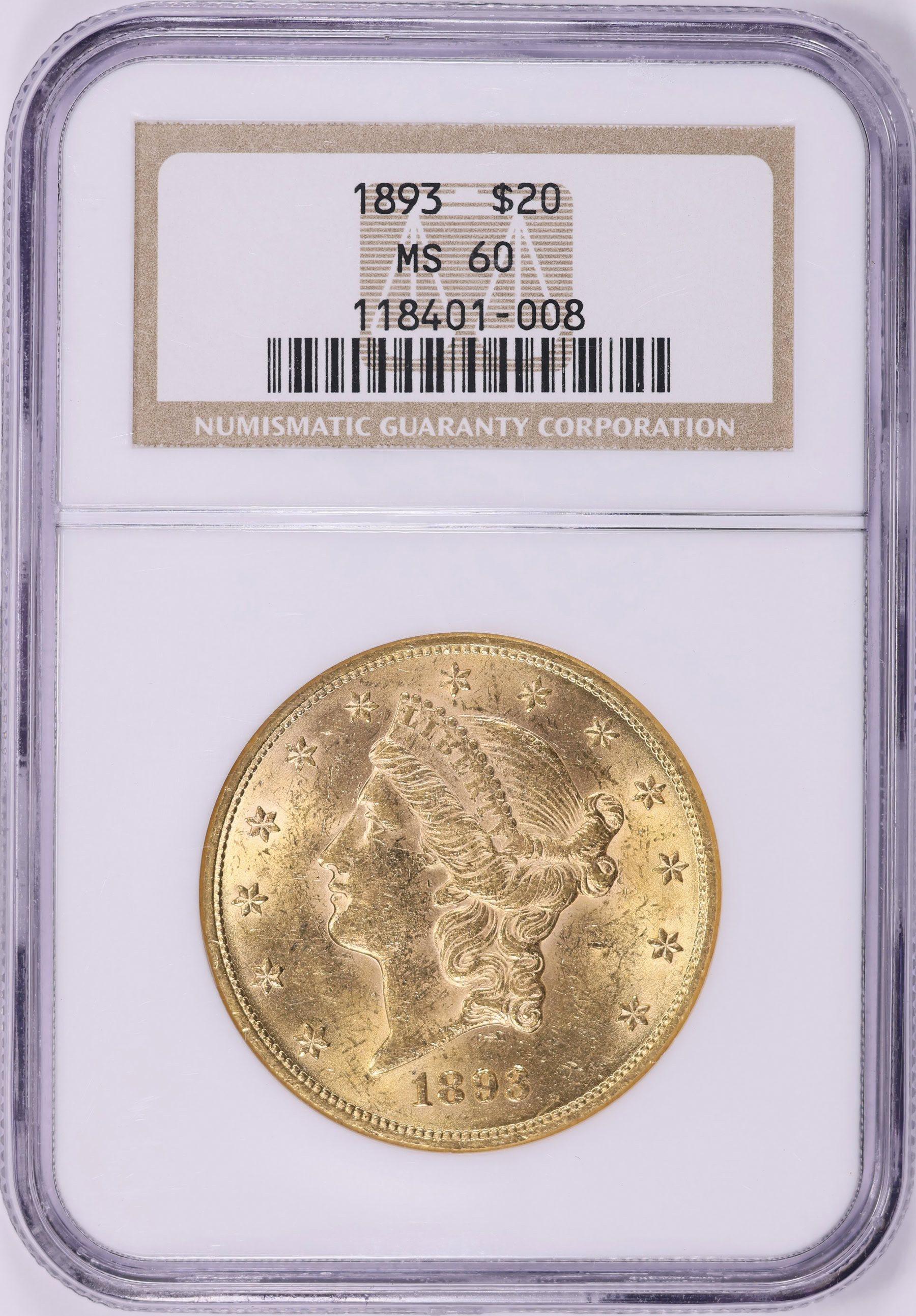 1893 Liberty Gold Double Eagle NGC MS-60 (Item 1813290 ...