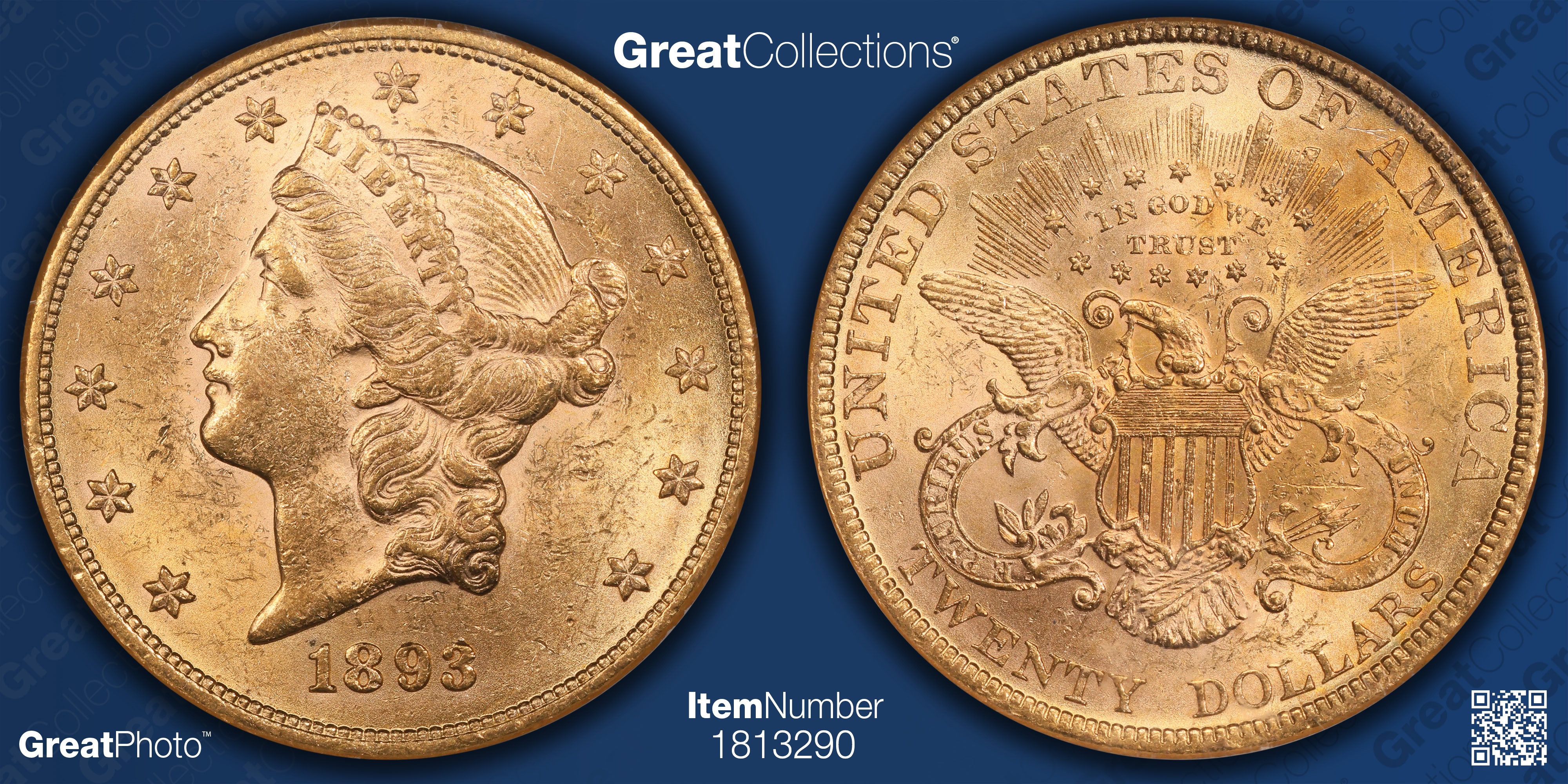 1893 Liberty Gold Double Eagle NGC MS-60 (Item 1813290 ...