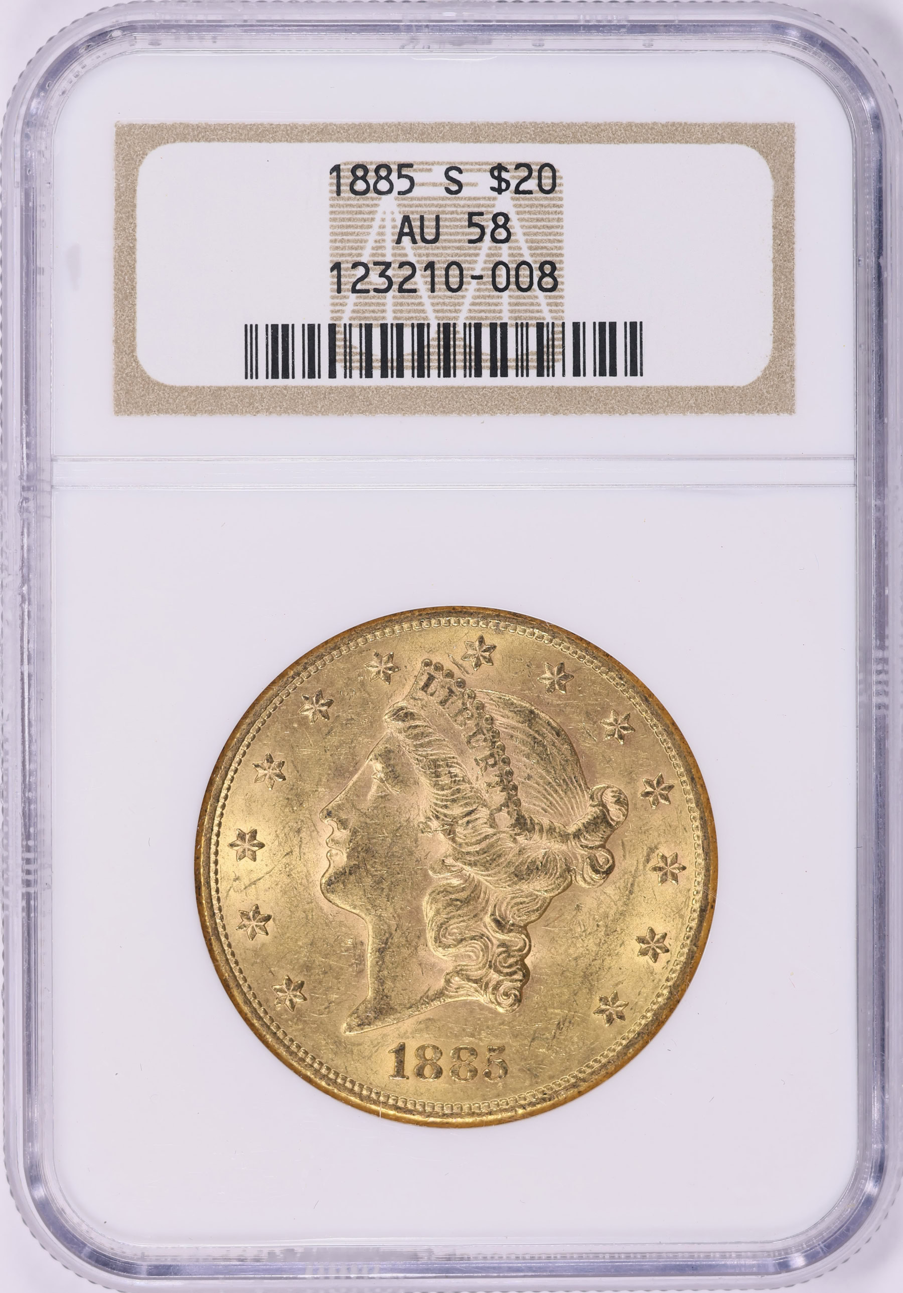 1885-S Liberty Gold Double Eagle NGC AU-58 (Item 1813299 ...