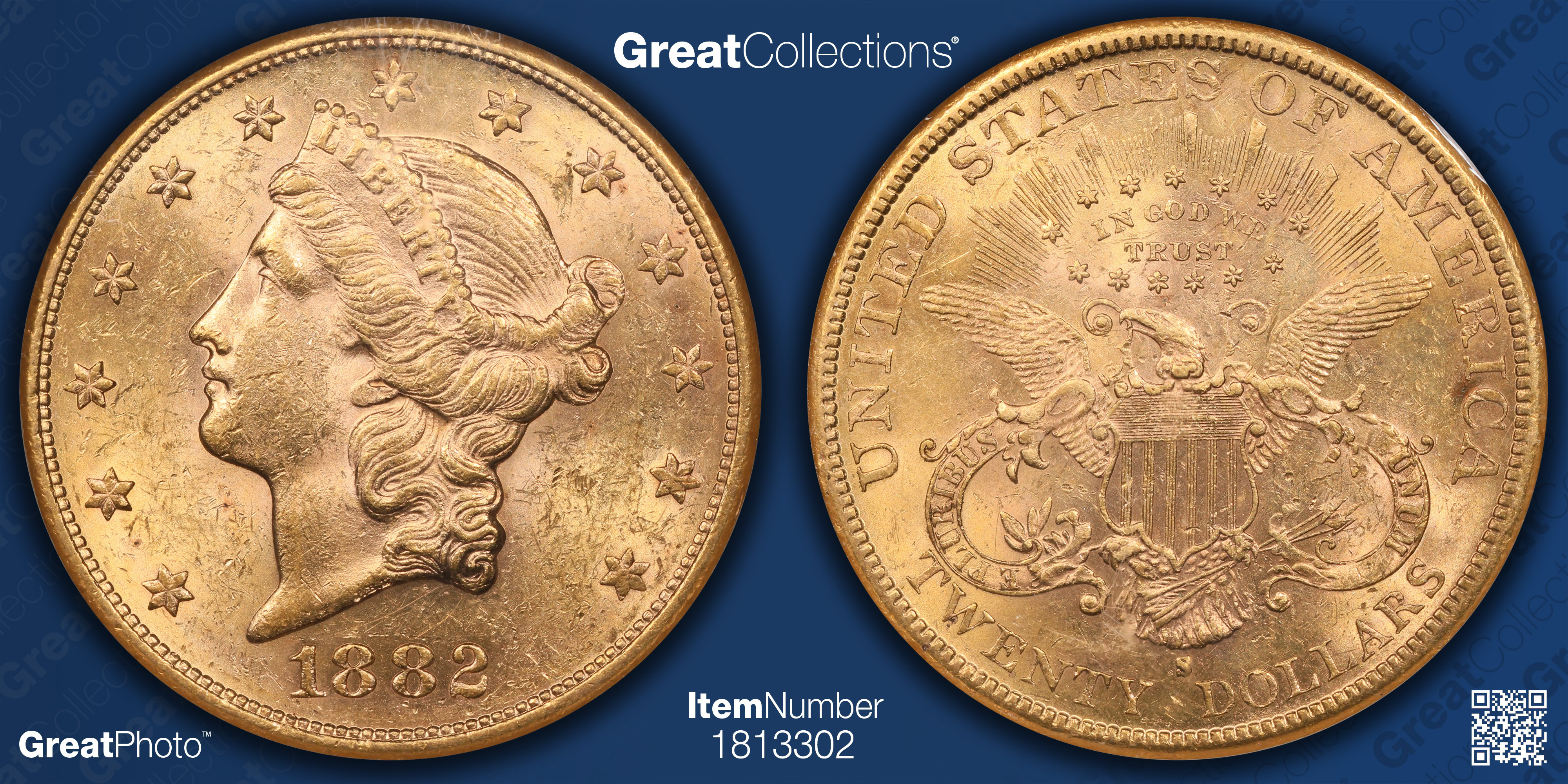 1882-S Liberty Gold Double Eagle NGC AU-58 (Item 1813302 ...