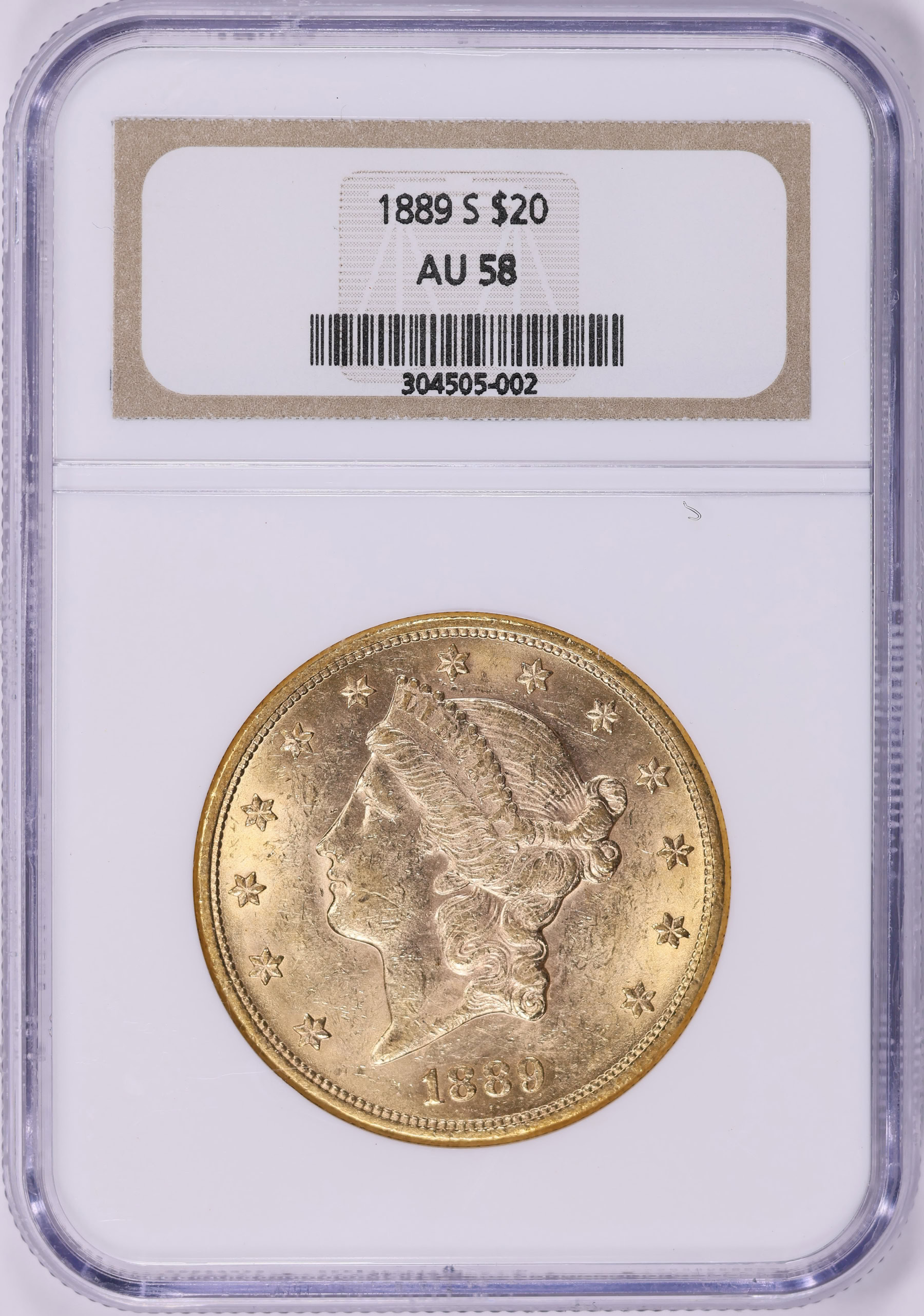 1889-S Liberty Gold Double Eagle NGC AU-58 (Item 1813303 ...