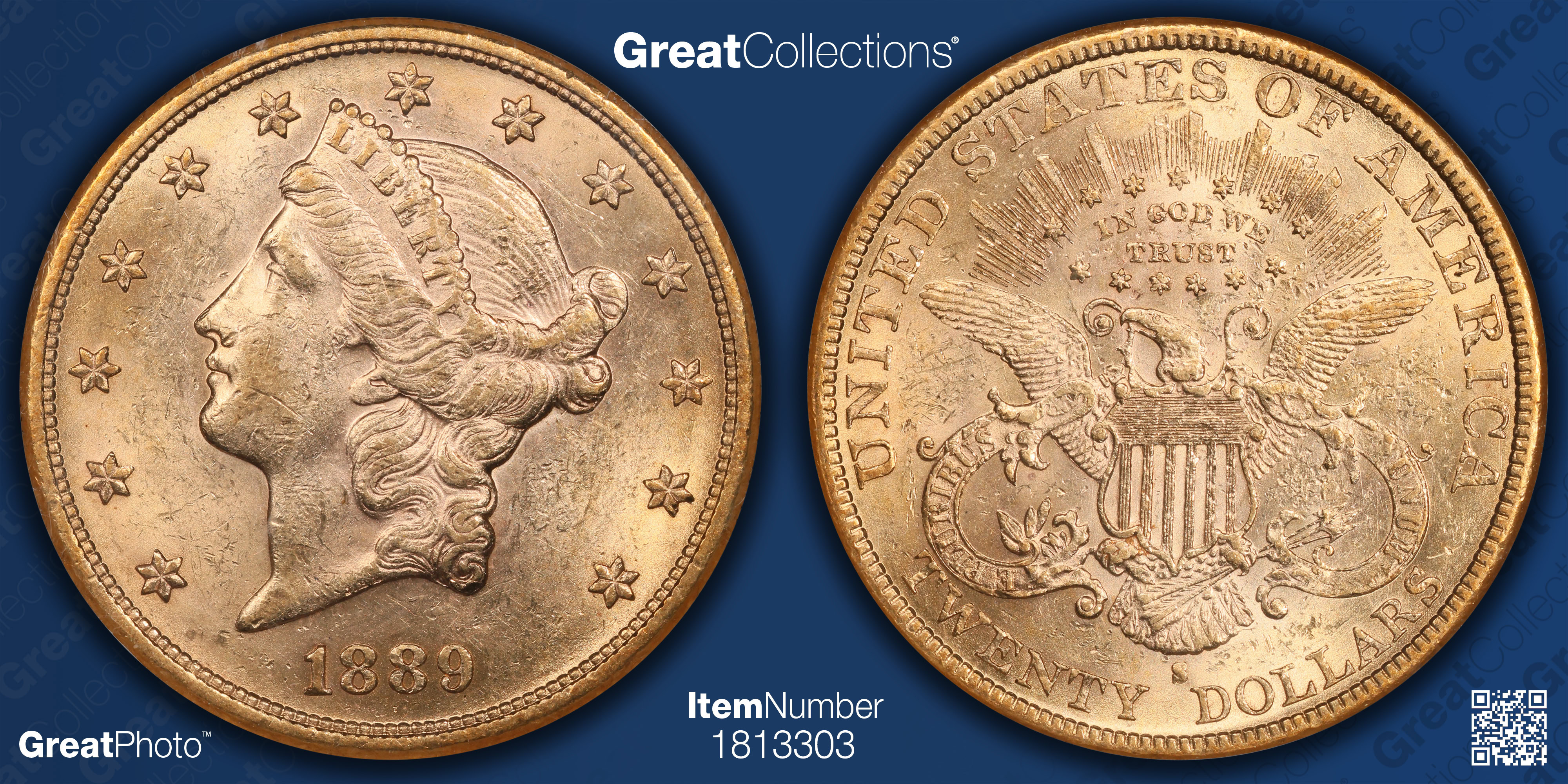 1889-S Liberty Gold Double Eagle NGC AU-58 (Item 1813303 ...