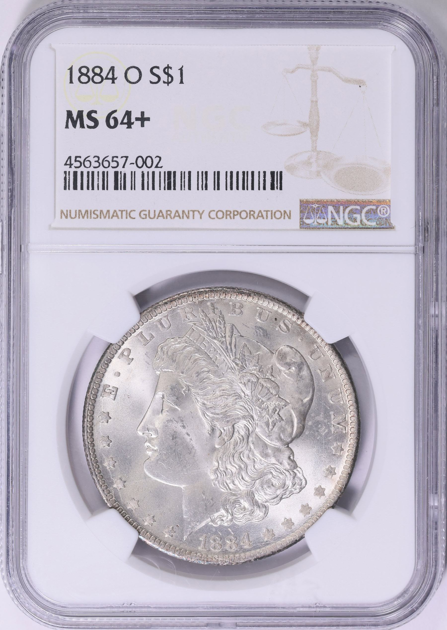 1884-O Morgan Silver Dollar NGC MS-64+ (Item 1813495) | GreatCollections Coin Auctions