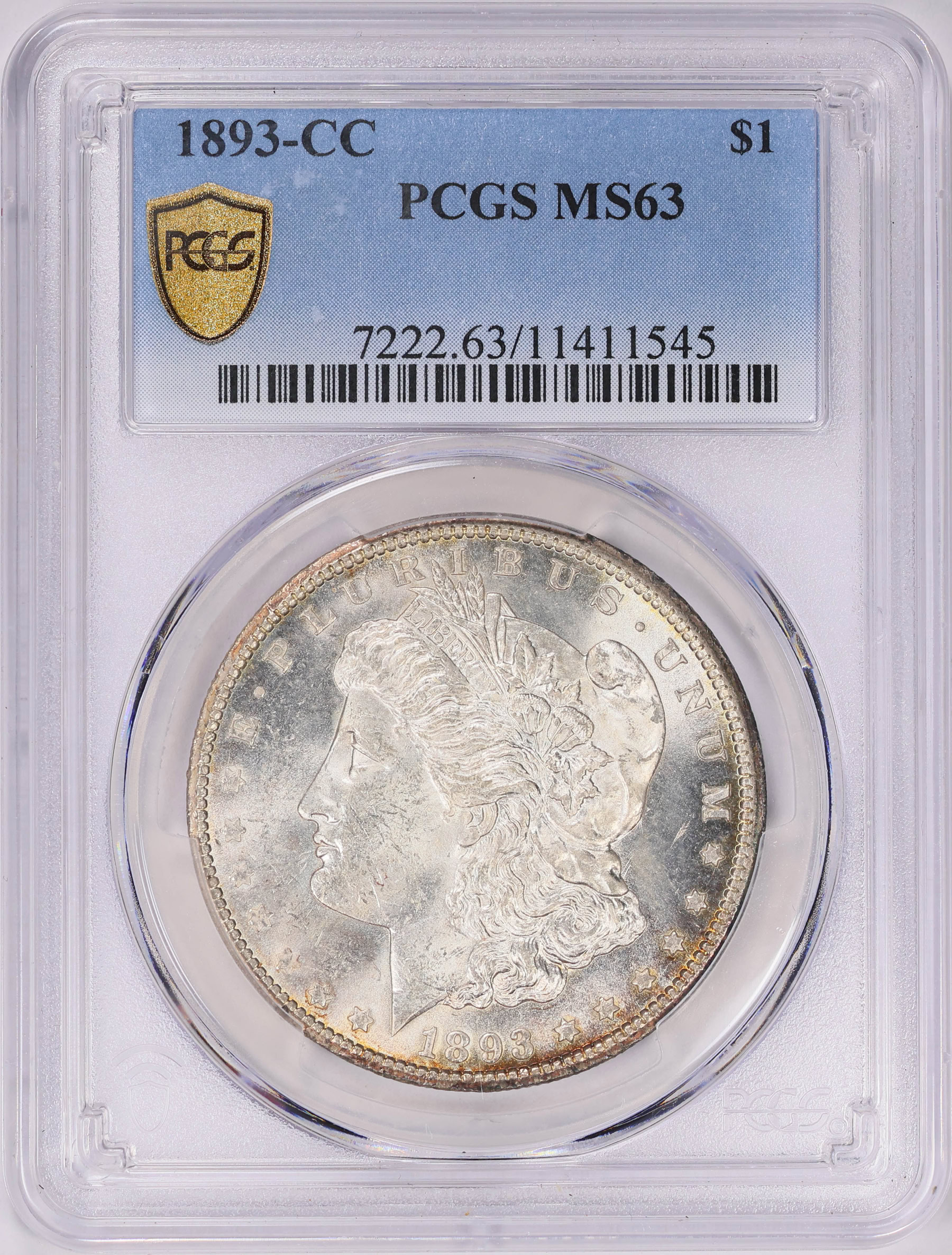 1893-CC Morgan Silver Dollar PCGS MS-63 (Item 1813577) | GreatCollections Coin Auctions