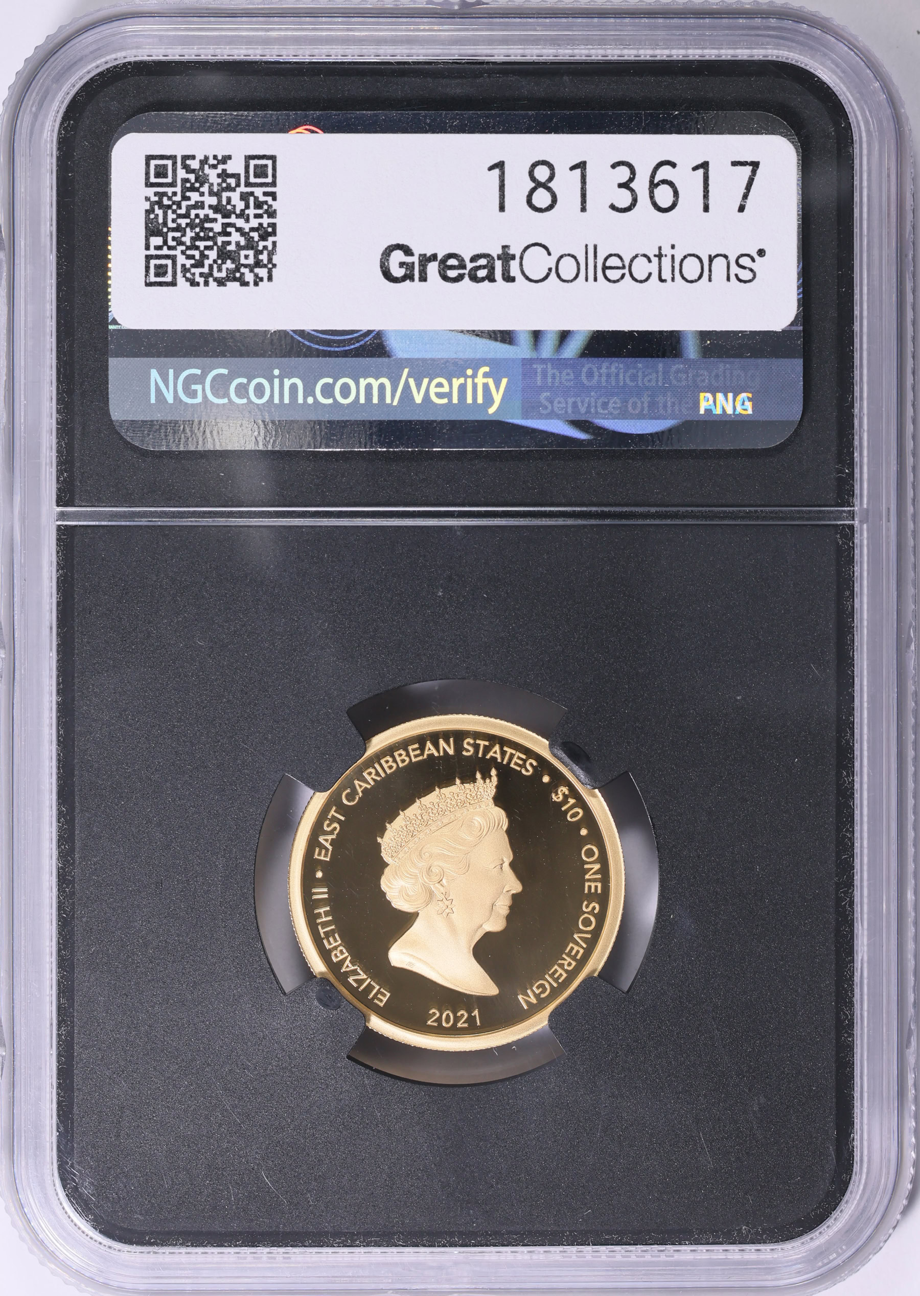 East Caribbean States 2021 Gold $10 (Sovereign) Edinburgh Pandas 10th ...