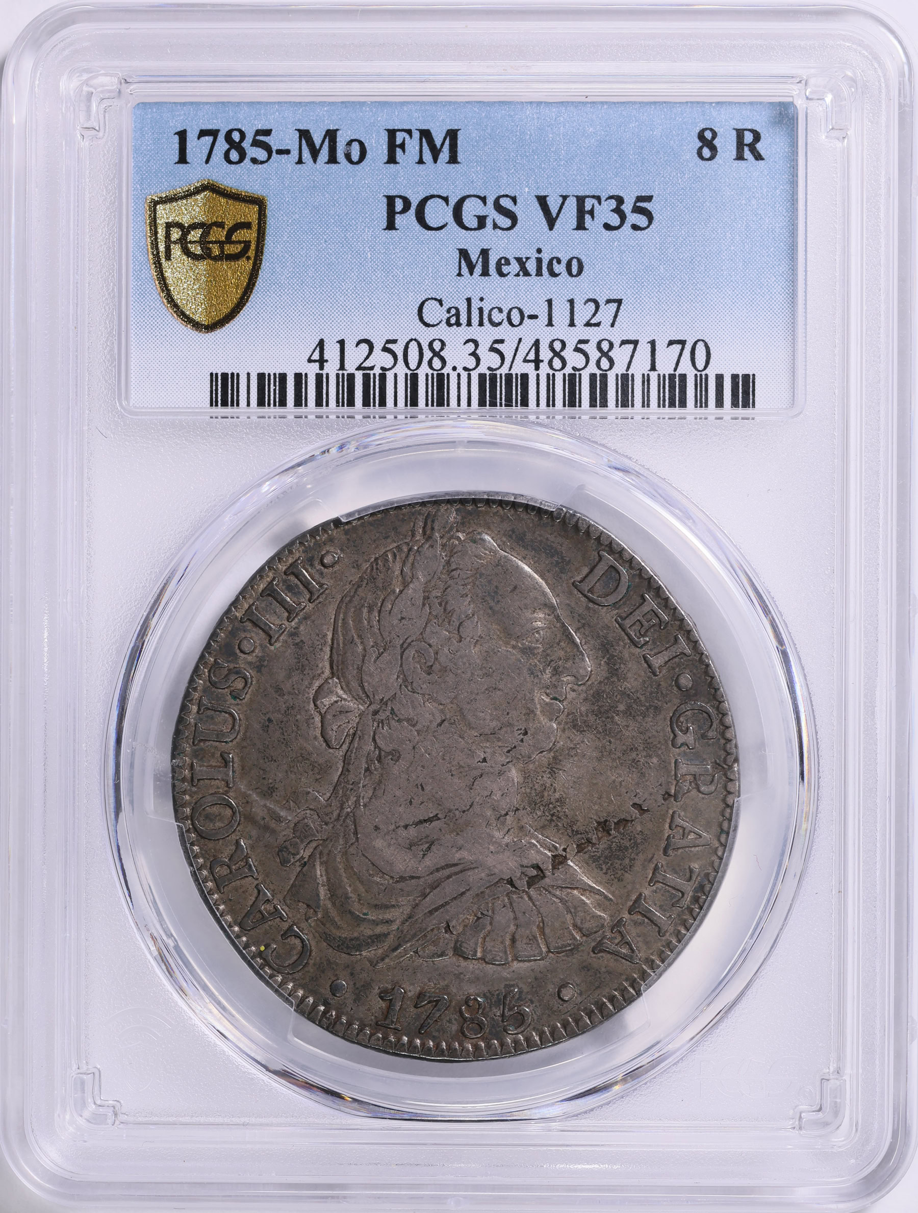 Mexico 1785-Mo FM Silver 8 Reales KM-106.2a PCGS VF-35 (Item 1813702) | GreatCollections Coin ...