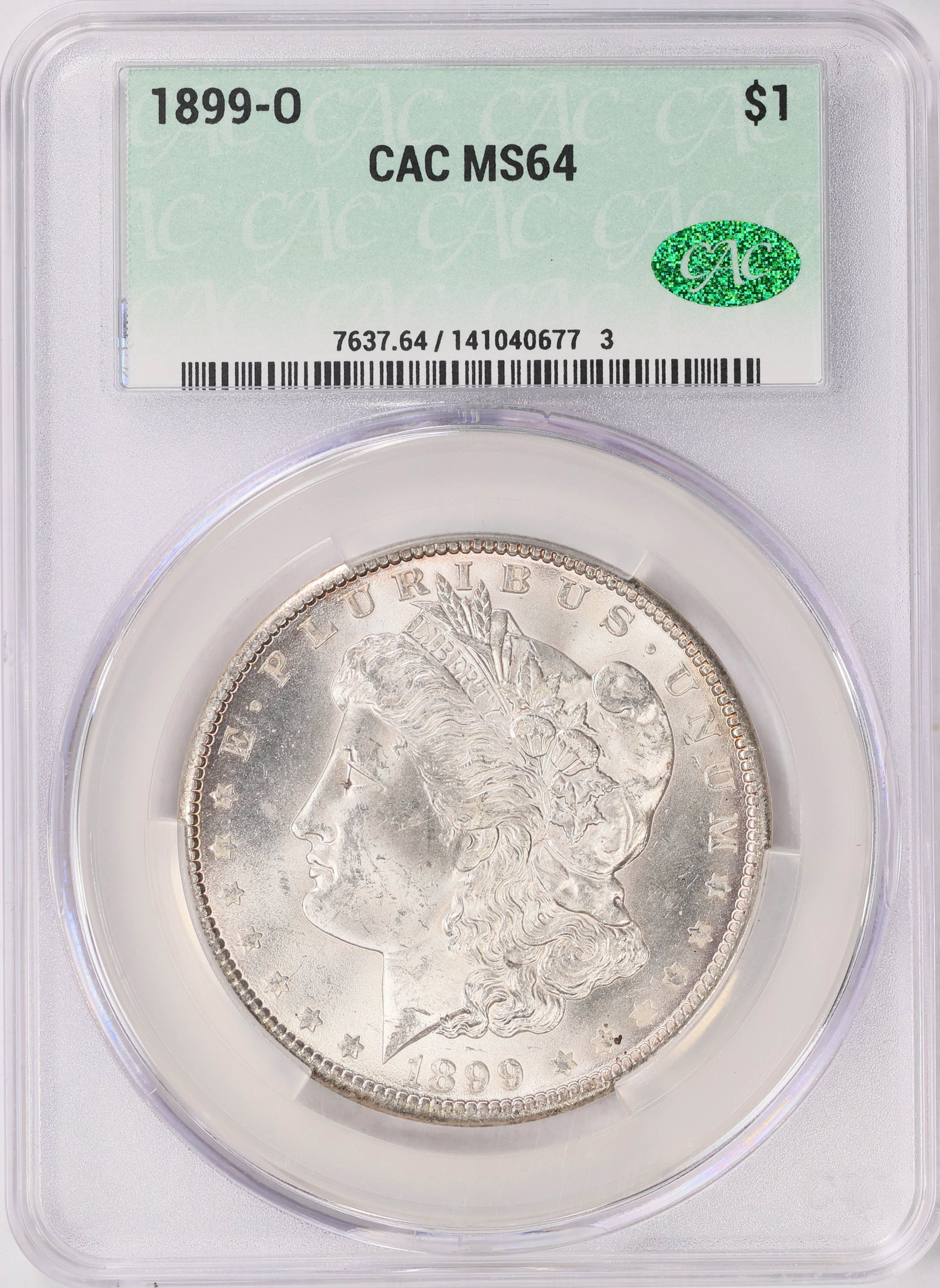 1899-O Morgan Silver Dollar CACG MS-64 (Item 1813761) | GreatCollections Coin Auctions
