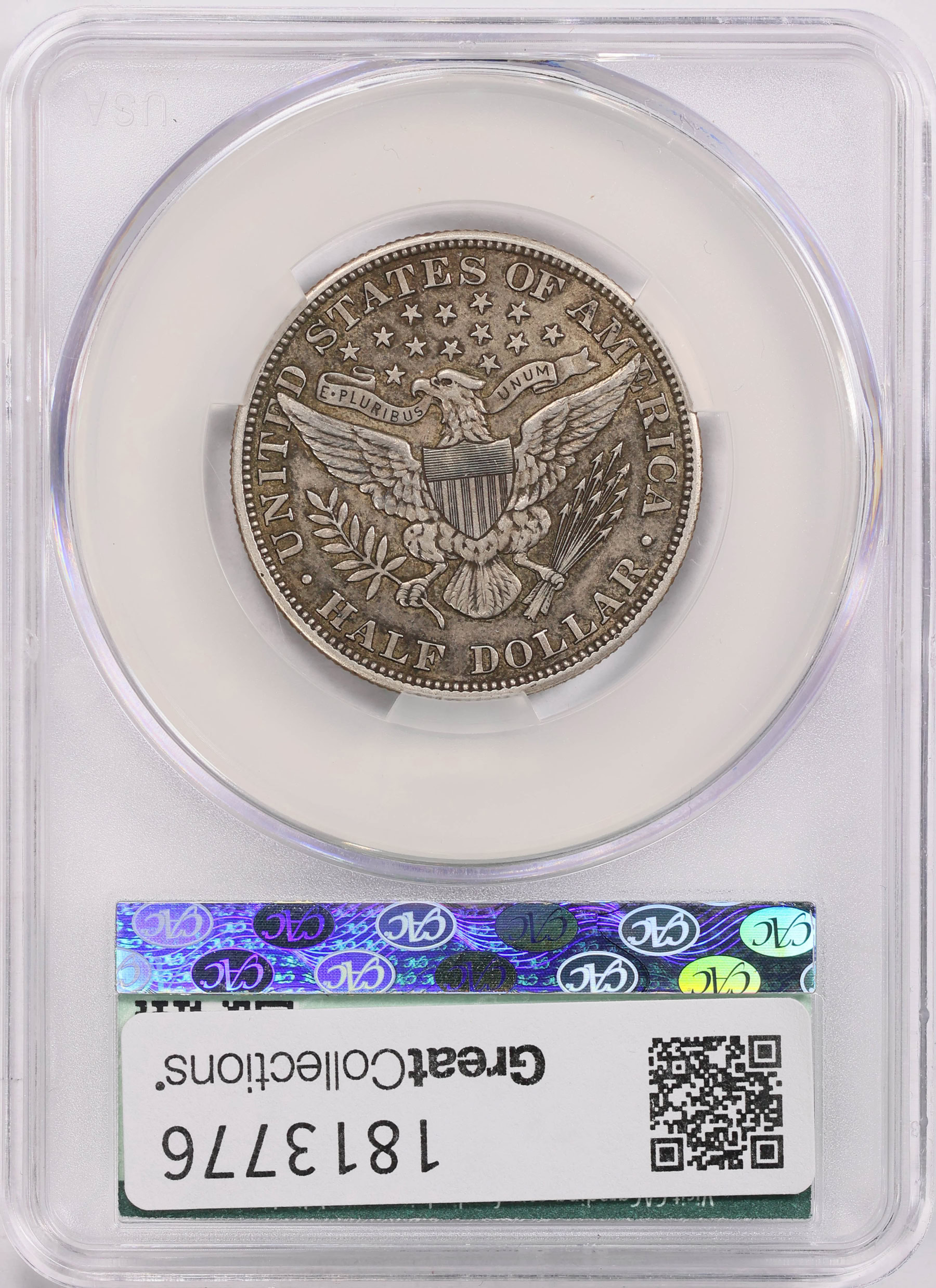 1912 Barber Half Dollar CACG AU-50 (Item 1813776) | GreatCollections Coin Auctions