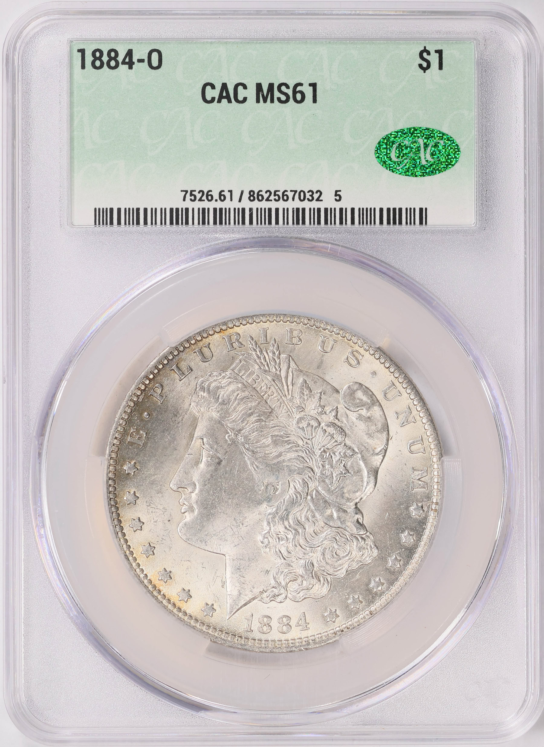 1884-O Morgan Silver Dollar CACG MS-61 (Item 1813781) | GreatCollections Coin Auctions
