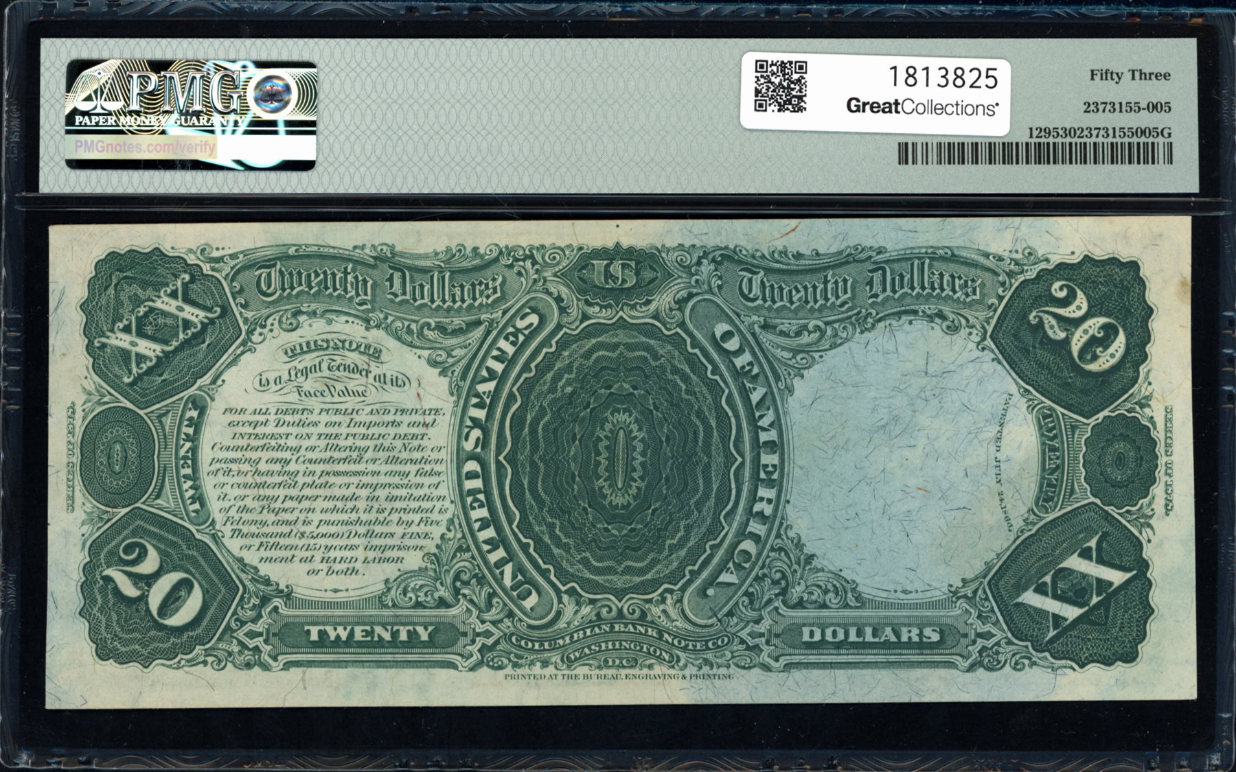 Fr. 129 1878 $20 Legal Tender Note Allison / Gilfillan PMG About ...