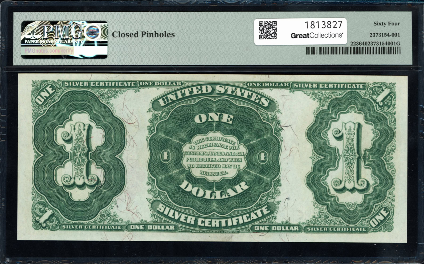 Fr. 223 1891 $1 Silver Certificate Note Tillman / Morgan PMG Choice ...