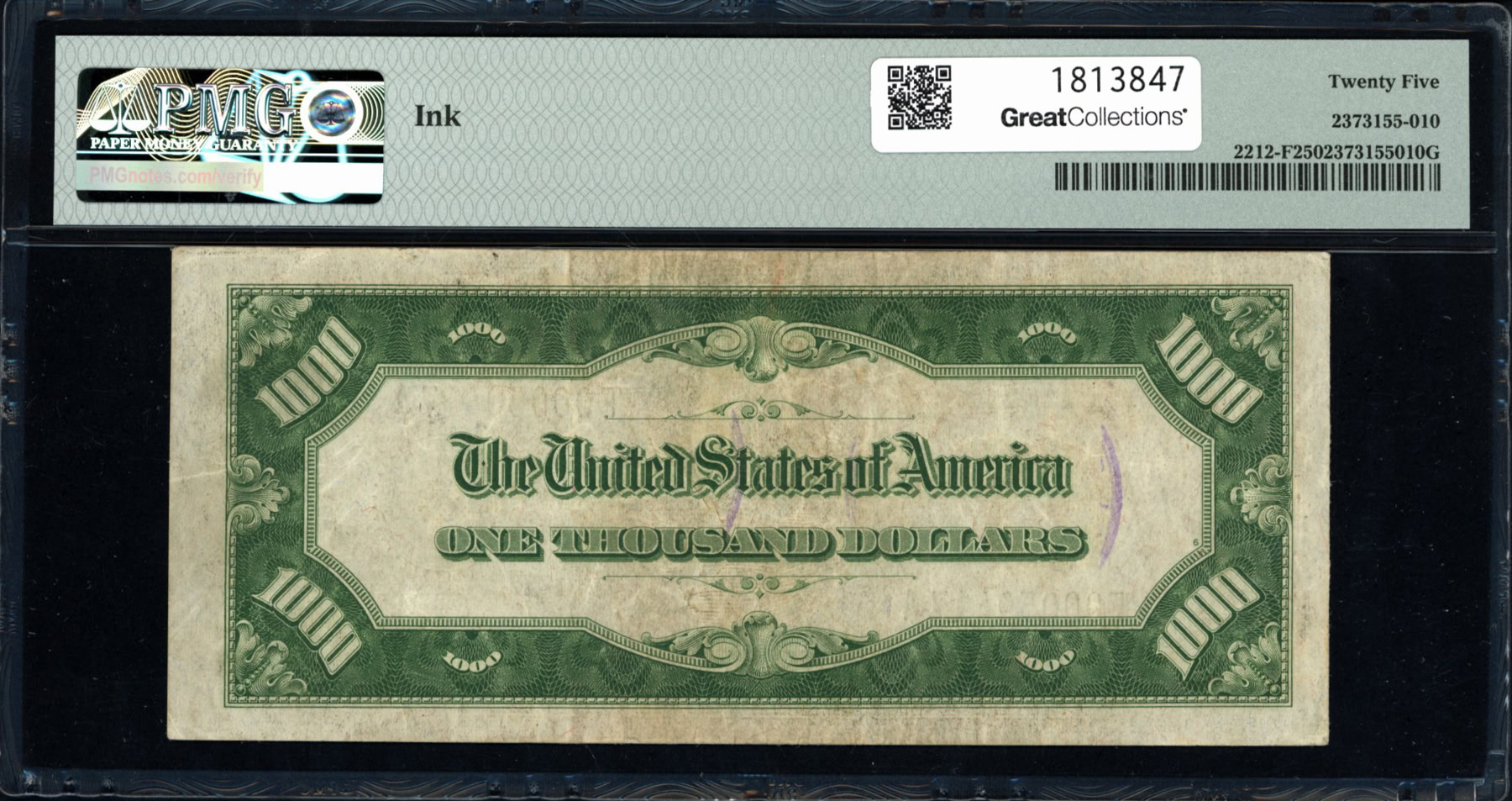Fr. 2212-F (FA Block) 1934A $1,000 Atlanta Federal Reserve Note Julian ...