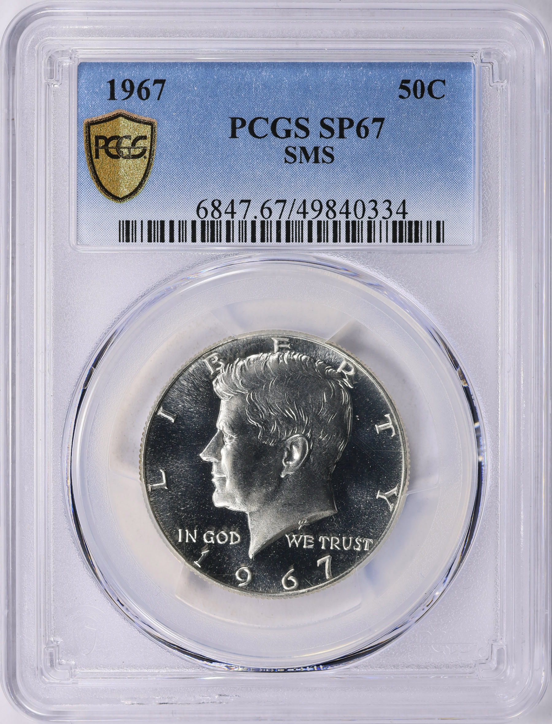 1967 Kennedy Half Dollar SMS PCGS SP-67 (Item 1813853 ...