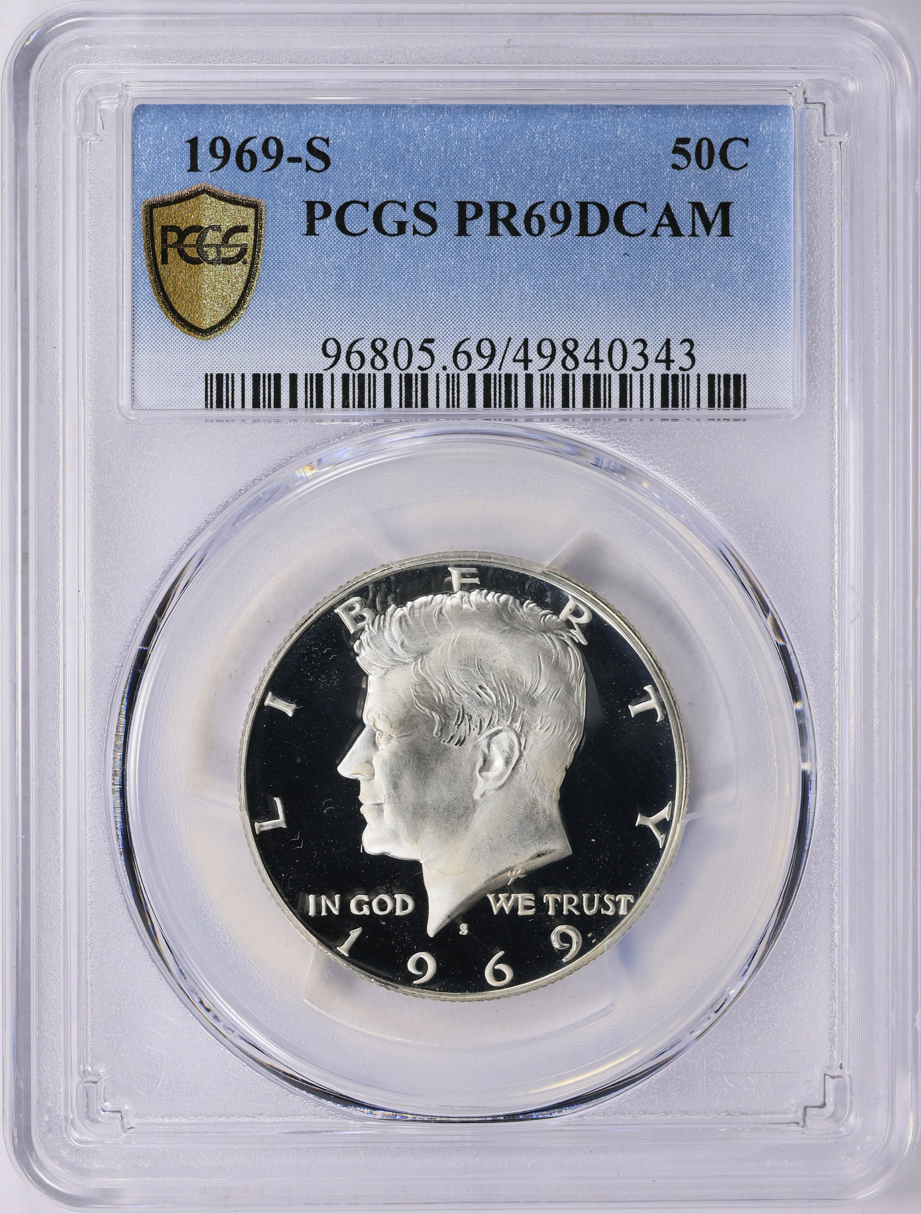 1969-S Kennedy Half Dollar PCGS Proof-69 DCAM (Item 1813859) | GreatCollections Coin Auctions