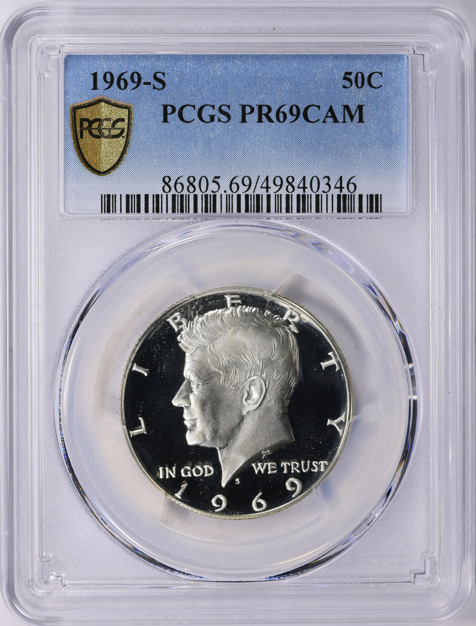 1969-S Kennedy Half Dollar PCGS Proof-69 CAMEO (Item 1813862) | GreatCollections Coin Auctions
