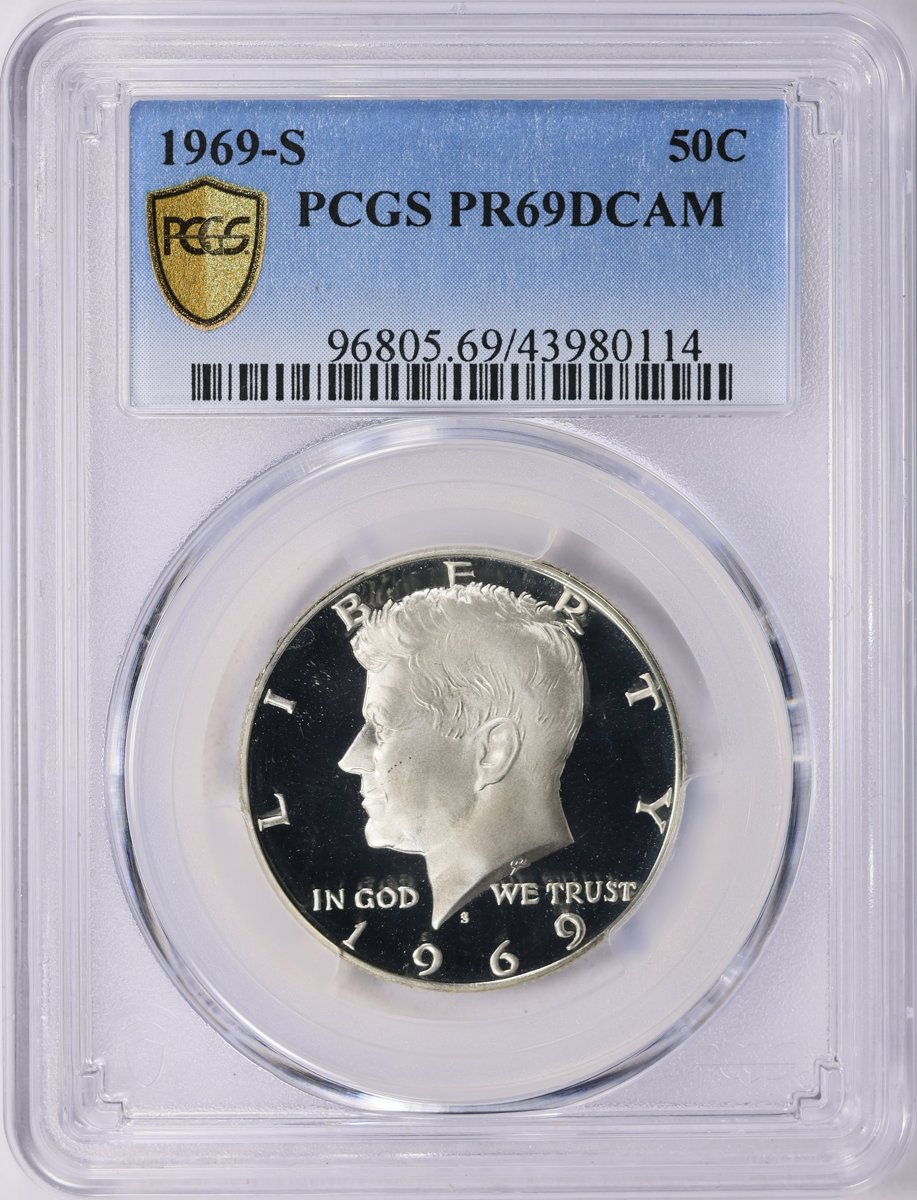 1969-S Kennedy Half Dollar PCGS Proof-69 DCAM (Item 1813879) | GreatCollections Coin Auctions