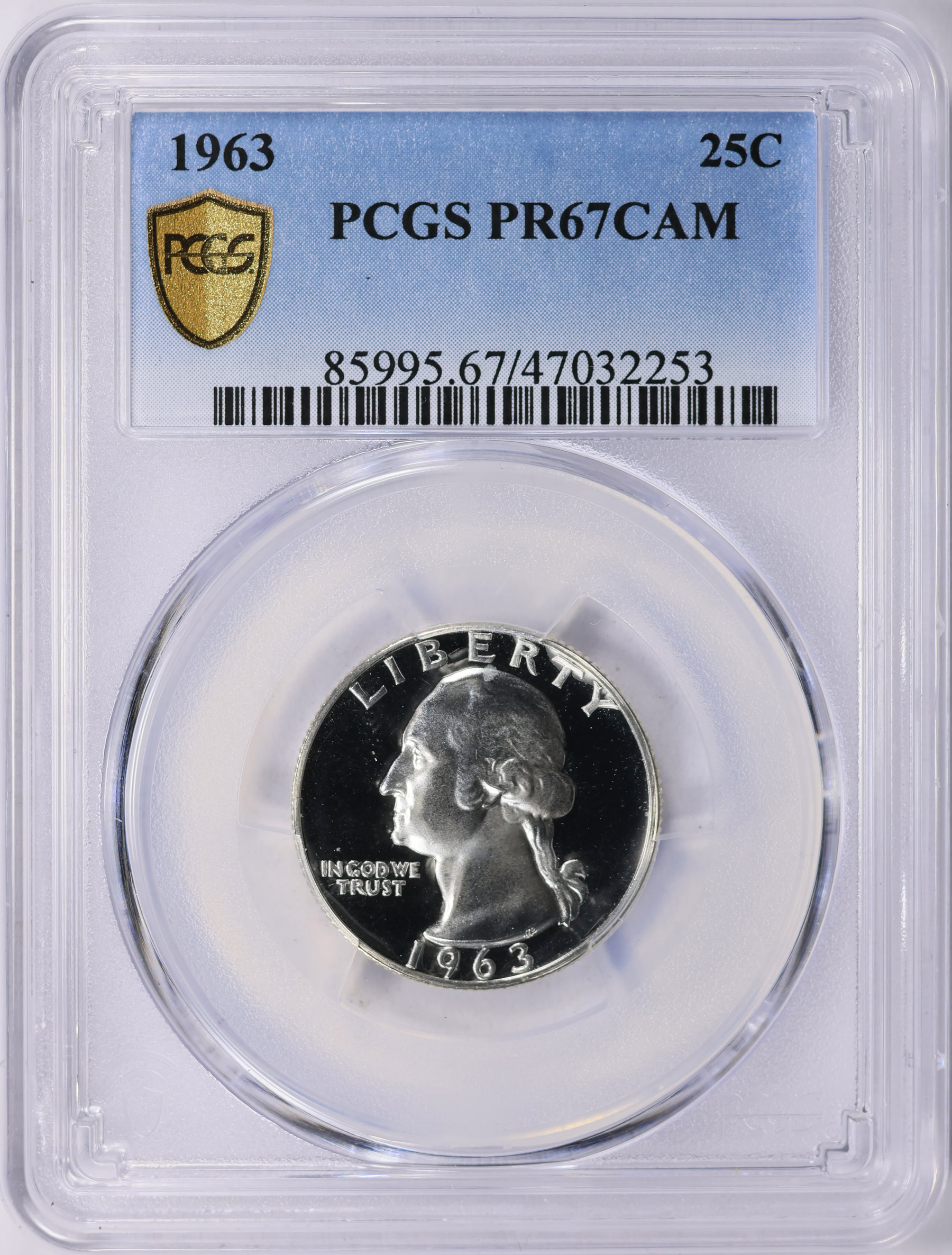 1963 Washington Quarter PCGS Proof-67 CAMEO (Item 1813880 ...