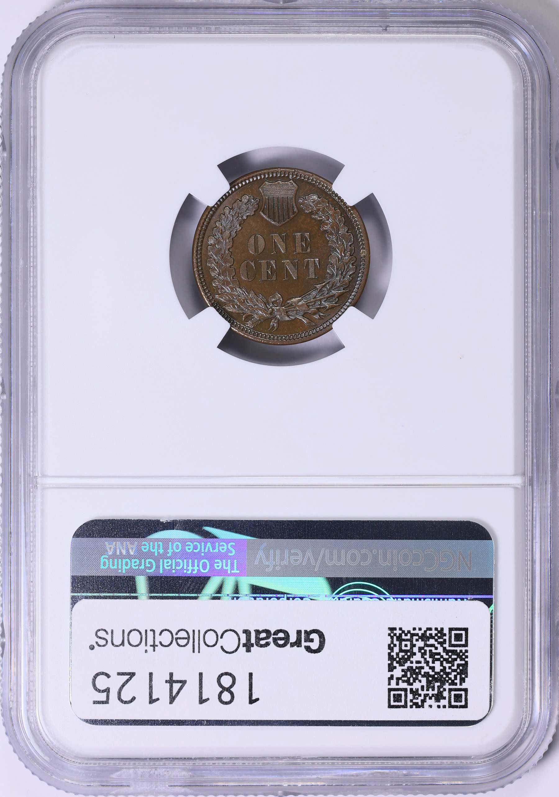 1883 Indian Cent NGC Proof-64 BN (CAC Green) (Toned) (Item 1814125) | GreatCollections Coin Auctions