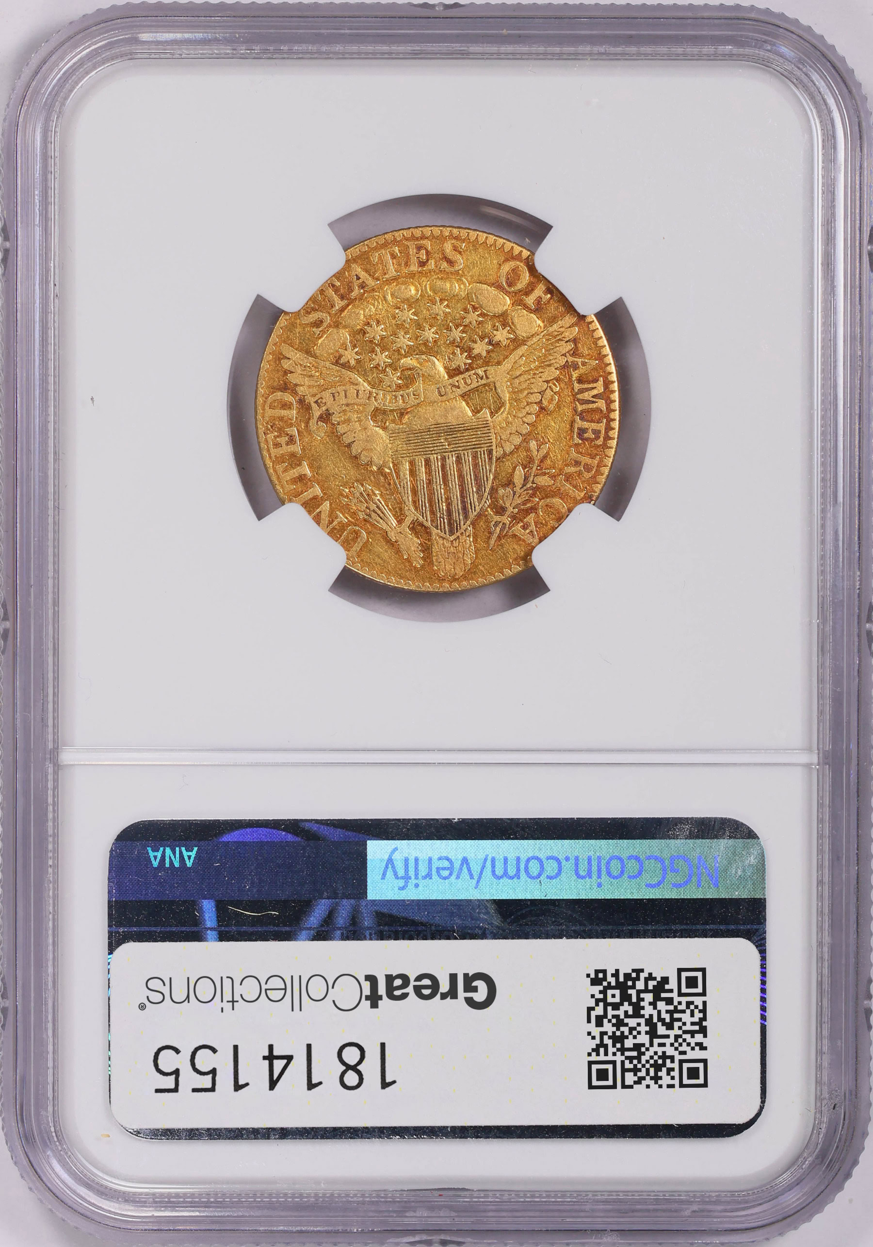 1807 Capped Bust Right Gold Half Eagle NGC VF-35 (CAC Green) (Long ...