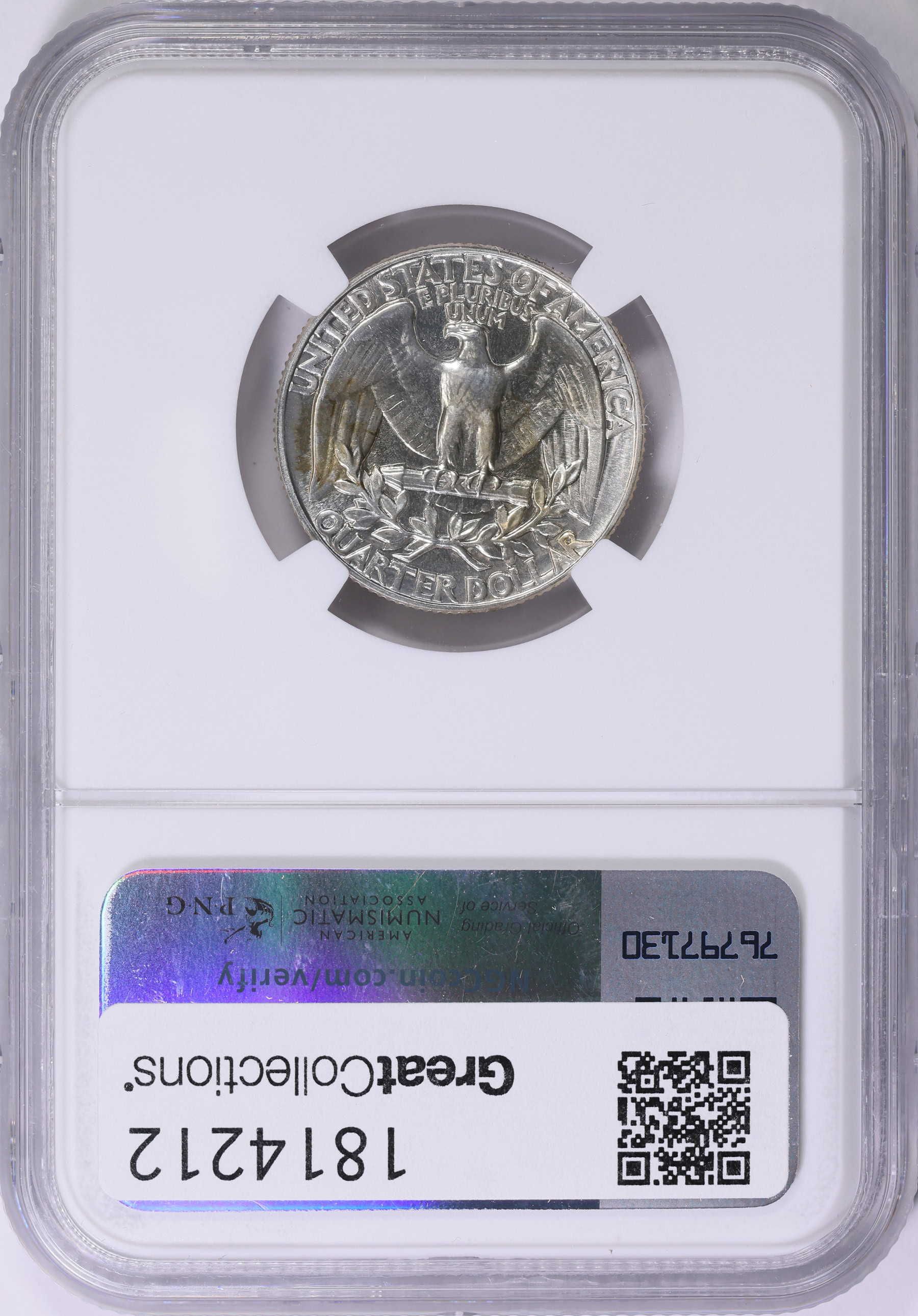 1940 Washington Quarter NGC Proof-67+ (Toned) (Item 1814212) | GreatCollections Coin Auctions