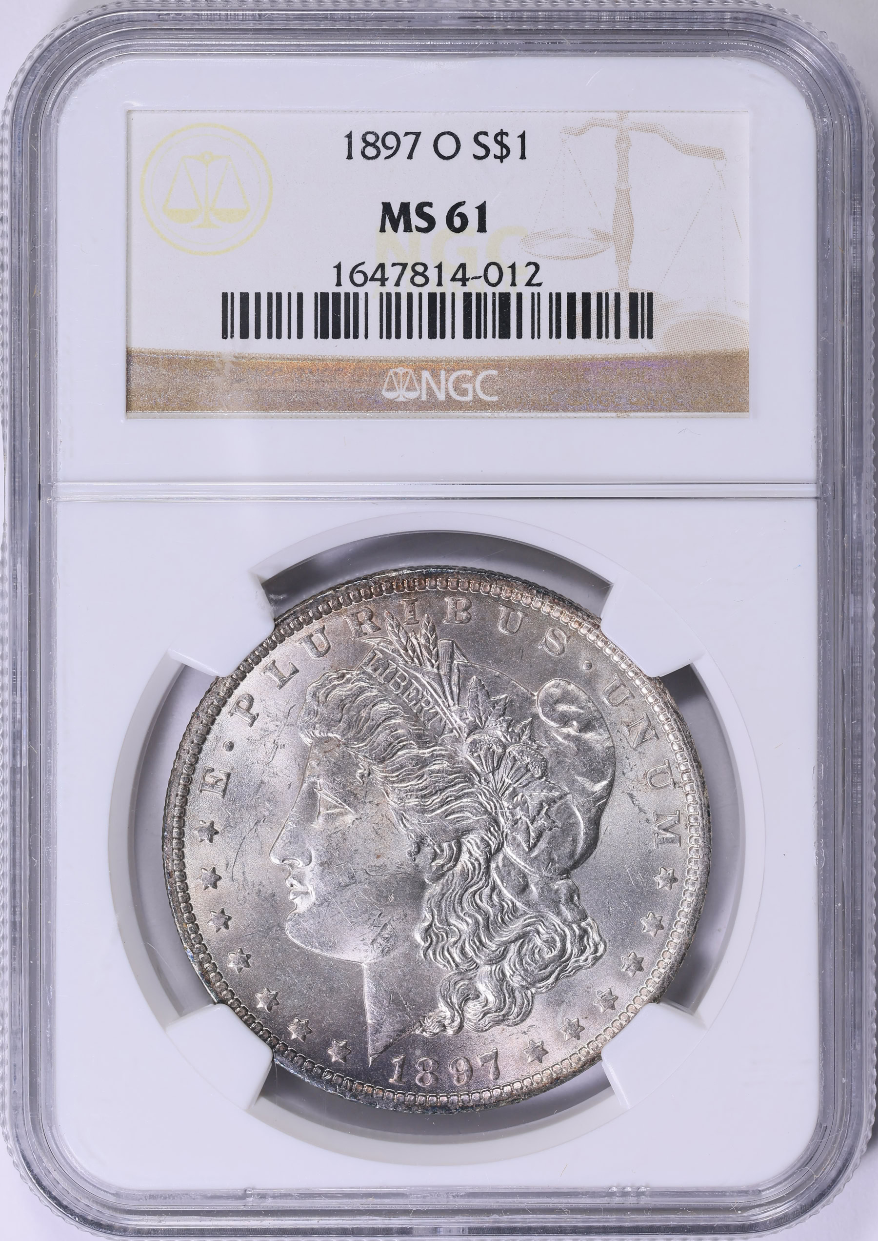 1897-O Morgan Silver Dollar NGC MS-61 (Item 1814253) | GreatCollections Coin Auctions