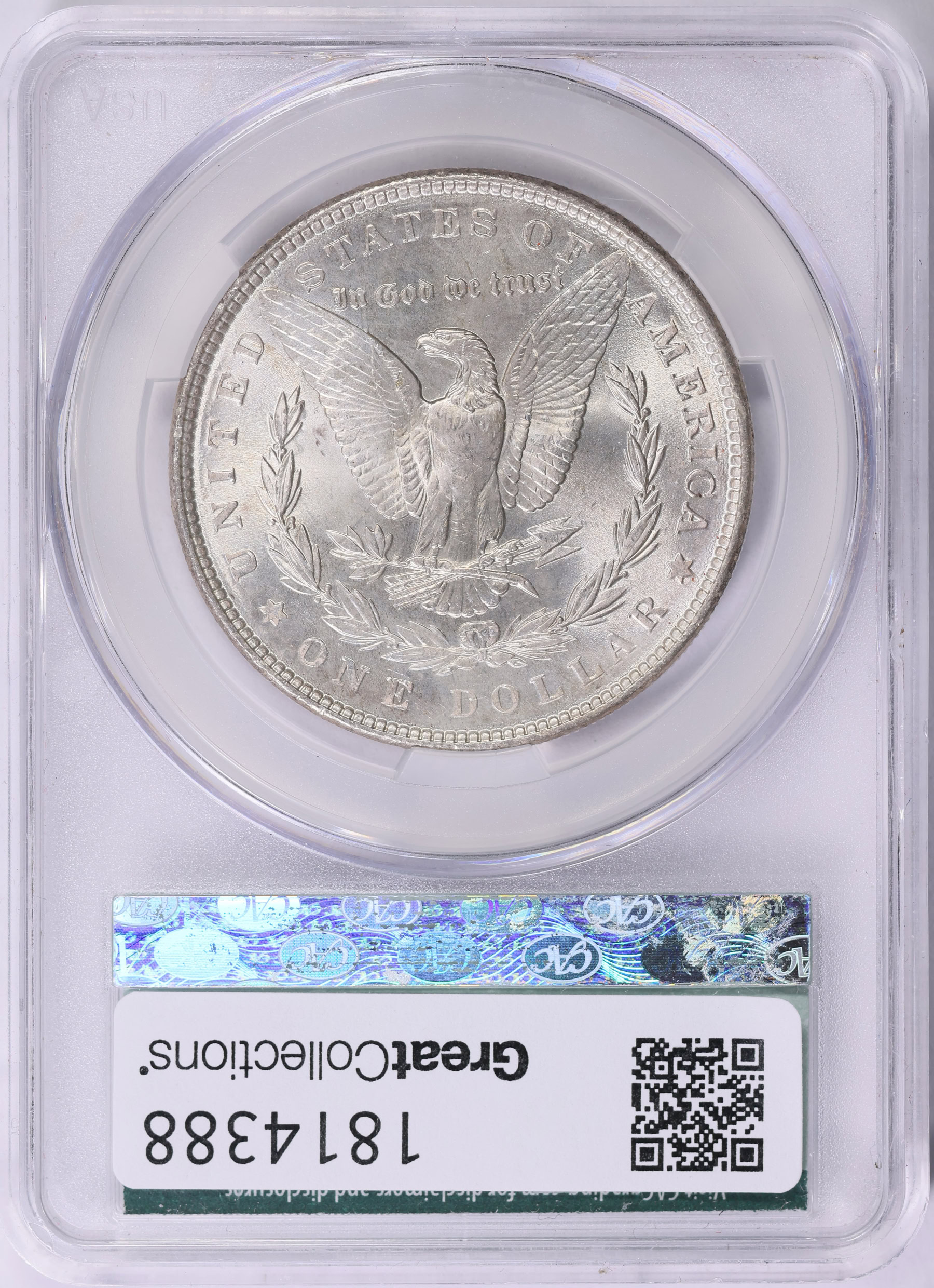 1886 Morgan Silver Dollar CACG MS-66+ (Item 1814388) | GreatCollections Coin Auctions