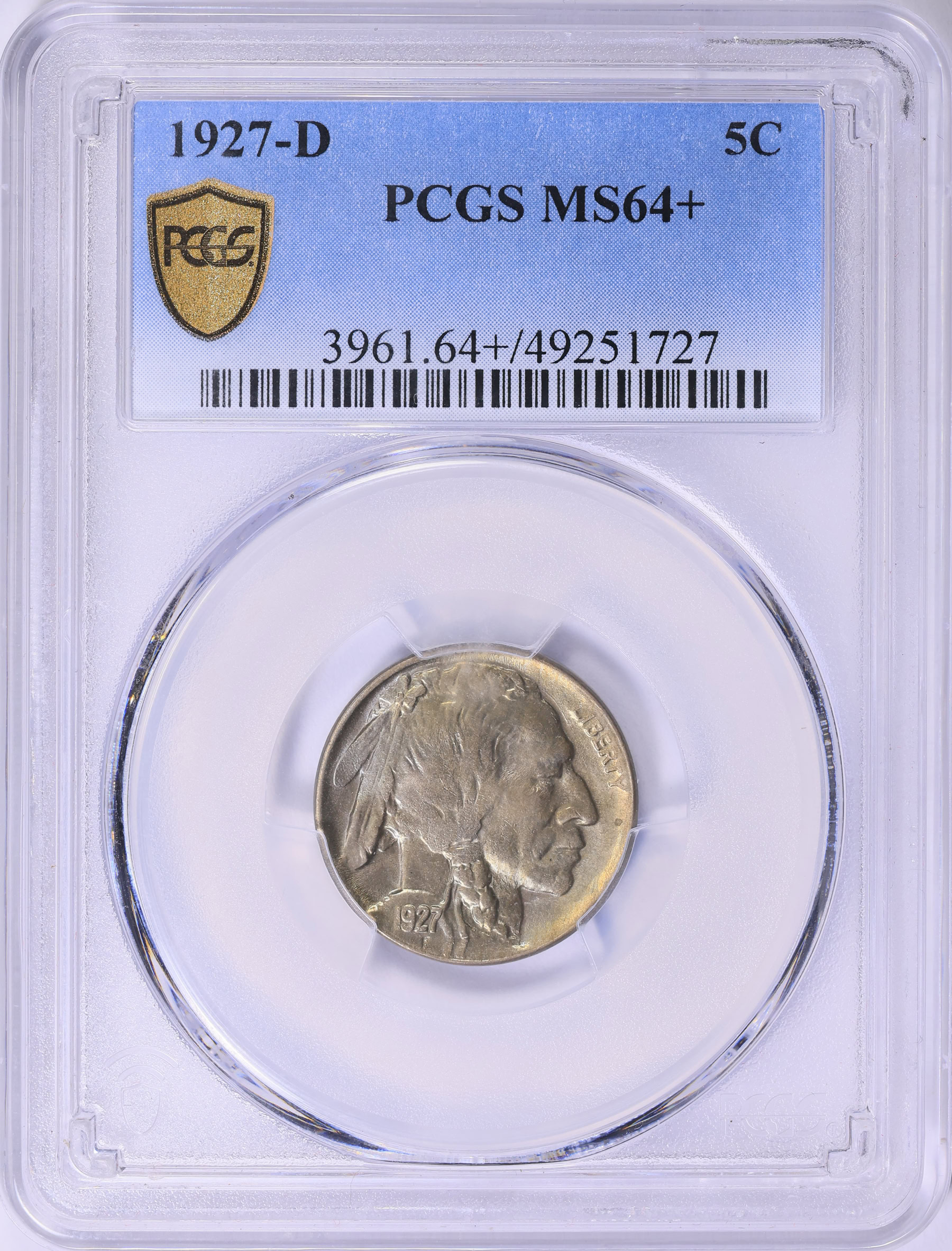 1927-D Buffalo Nickel PCGS MS-64+ (Item 1814417) | GreatCollections ...