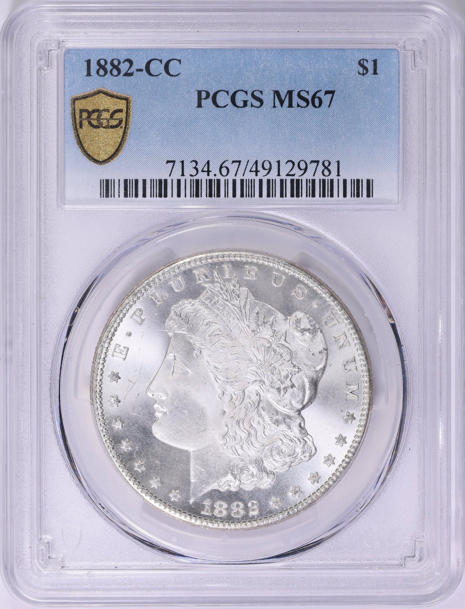 1882-CC Morgan Silver Dollar PCGS MS-67 (Item 1814434) | GreatCollections Coin Auctions