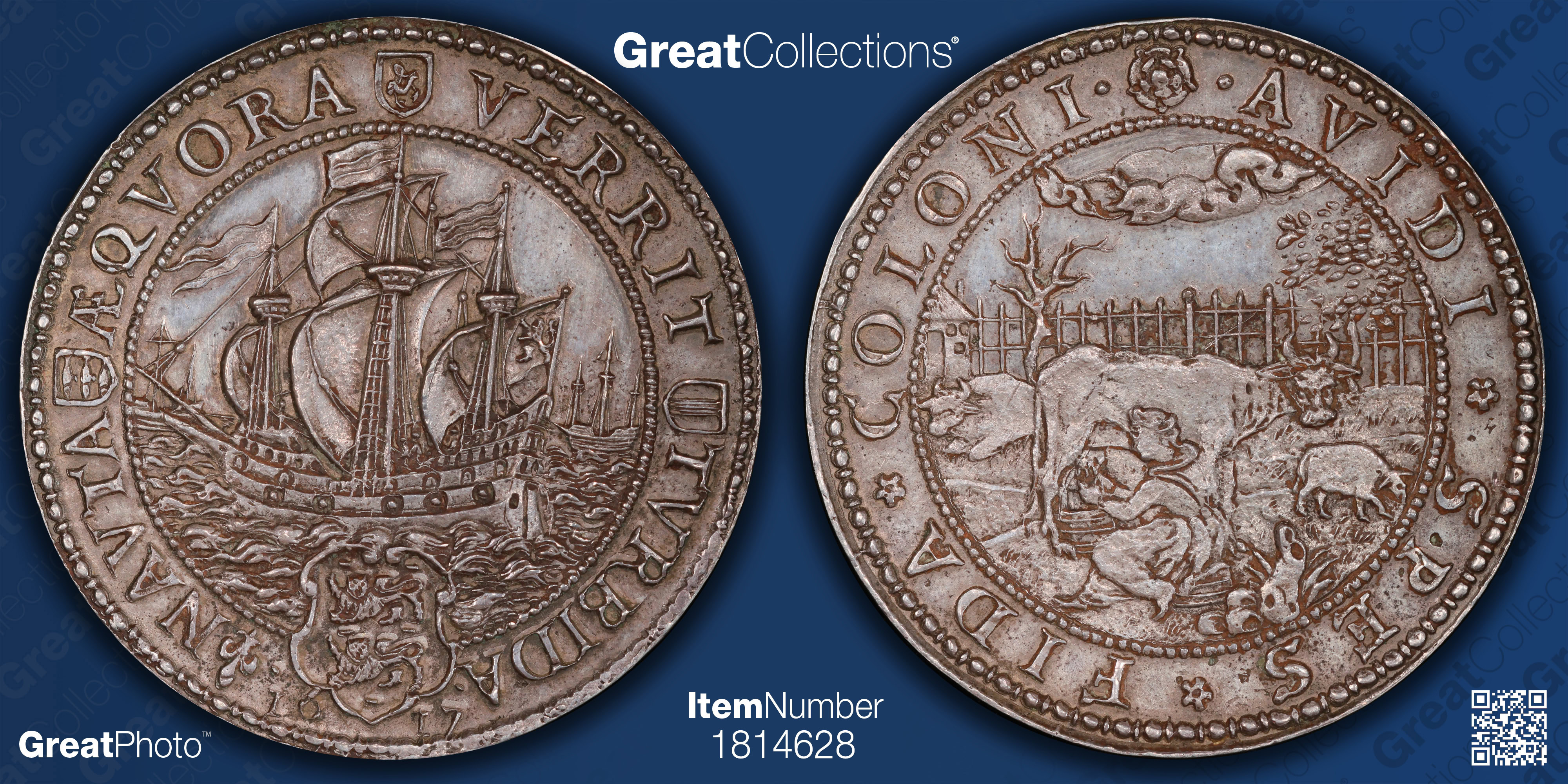 Netherlands - West Friesland 1617 Silver 50mm On the Proseprity of the ...