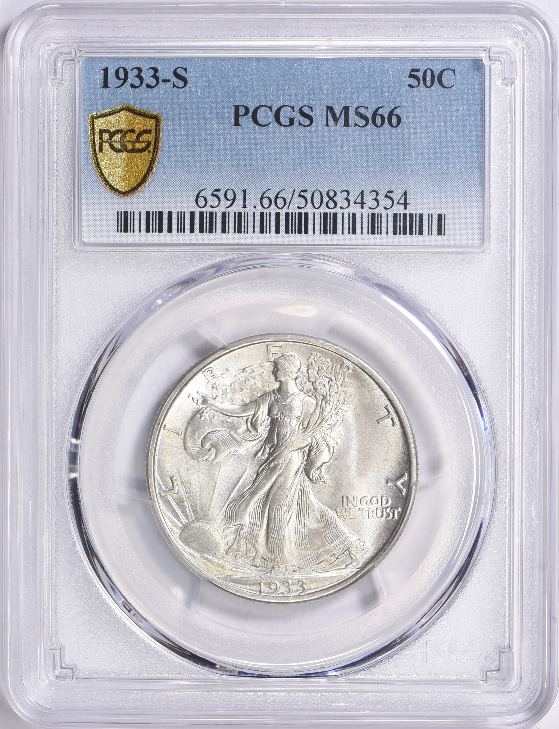1933-S Walking Liberty Half Dollar PCGS MS-66 (Item 1814630) | GreatCollections Coin Auctions