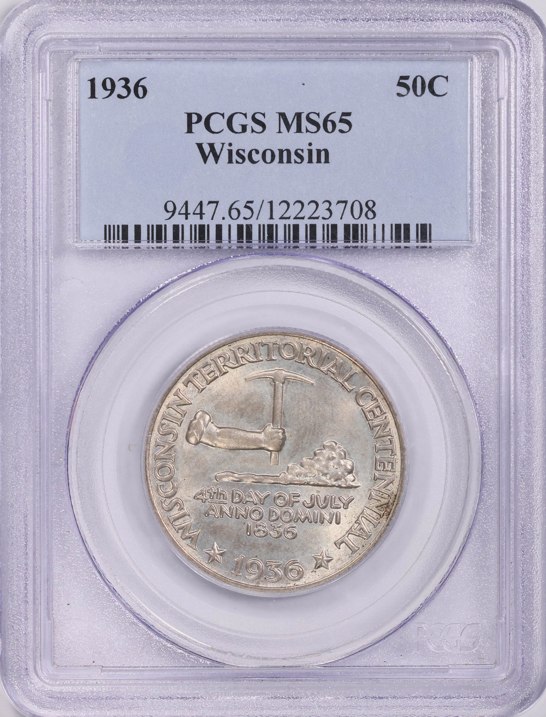 1936 Wisconsin Territorial Centennial Half Dollar PCGS MS-65 (Item ...