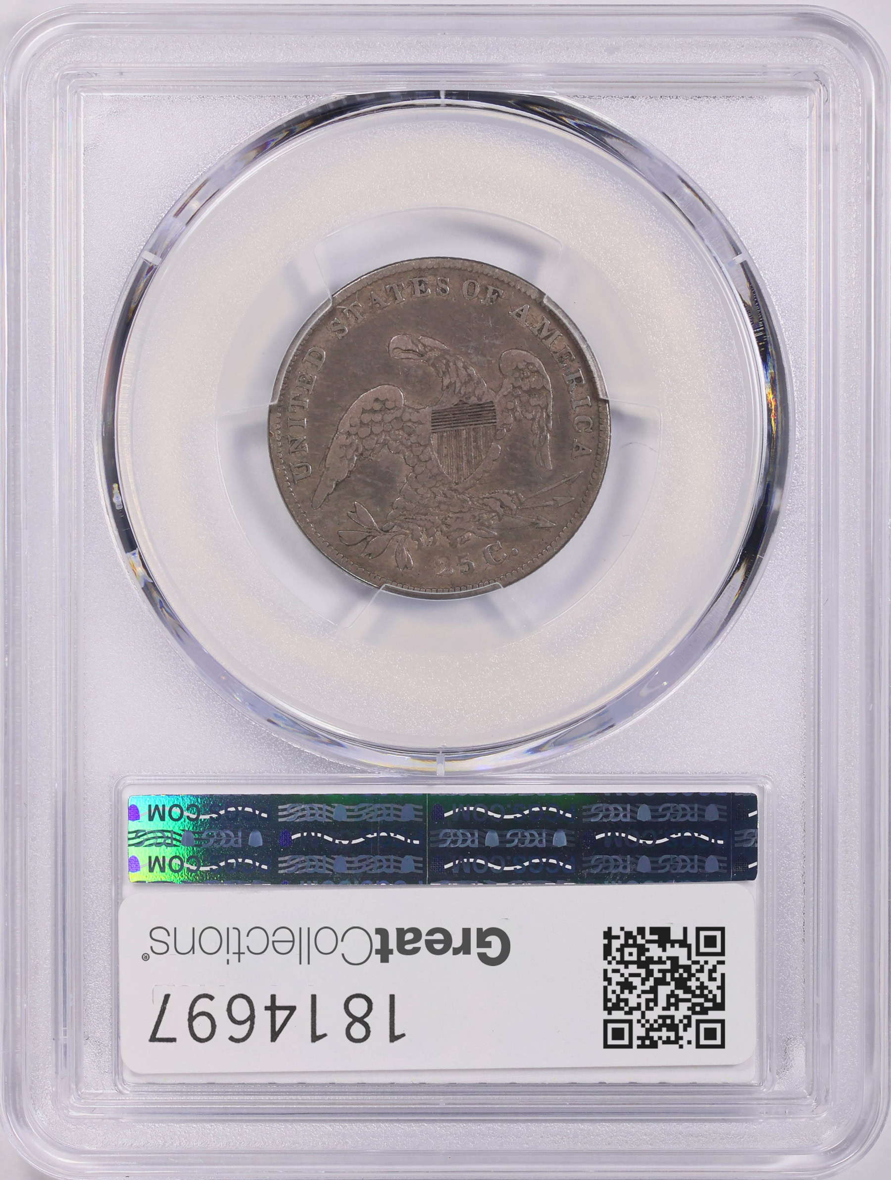 1837 Capped Bust Quarter PCGS VF-20 (Item 1814697) | GreatCollections ...