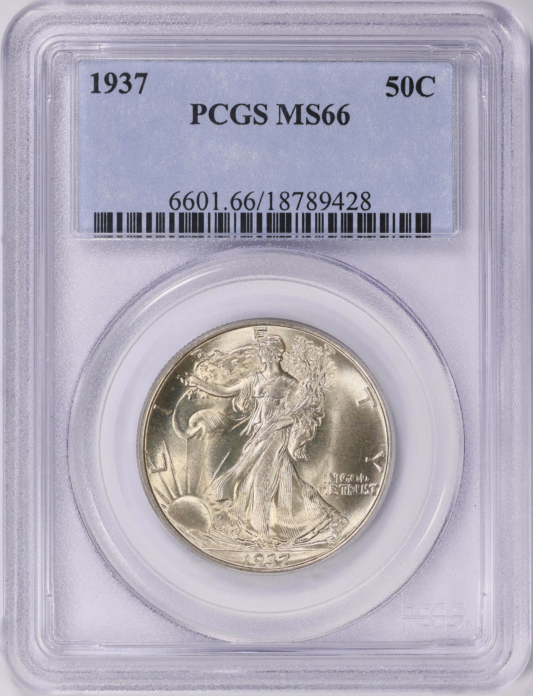 1937 Walking Liberty Half Dollar PCGS MS-66 (Item 1814774) | GreatCollections Coin Auctions