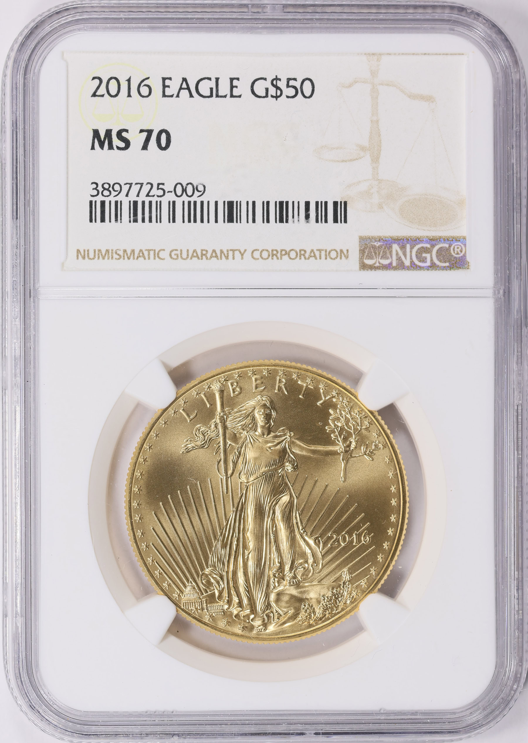 2016 $50 One-Ounce Gold American Eagle NGC MS-70 (Item 1814849) | GreatCollections Coin Auctions