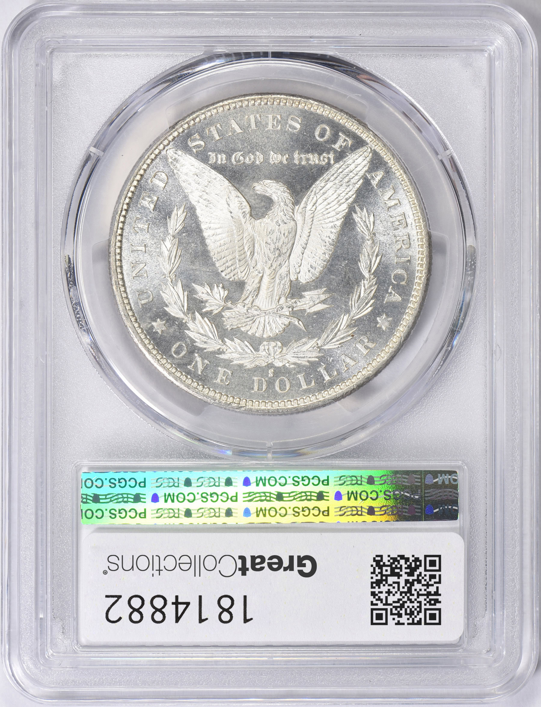 1880-S Morgan Silver Dollar PCGS MS-67+ PL (Item 1814882) | GreatCollections Coin Auctions