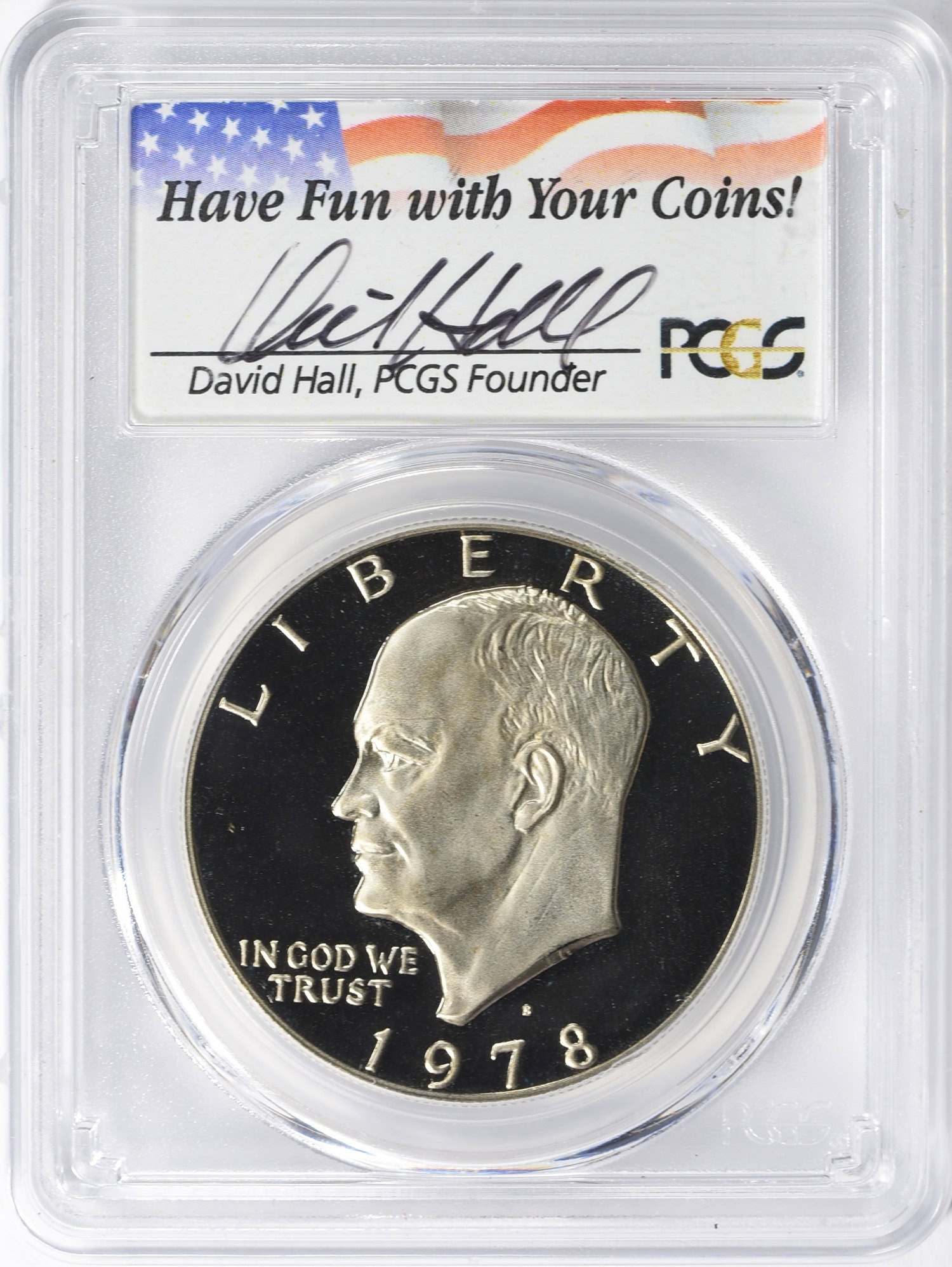 1978-S Eisenhower Dollar PCGS Proof-70 DCAM (David Hall Signed Label) (Item 1814907 ...