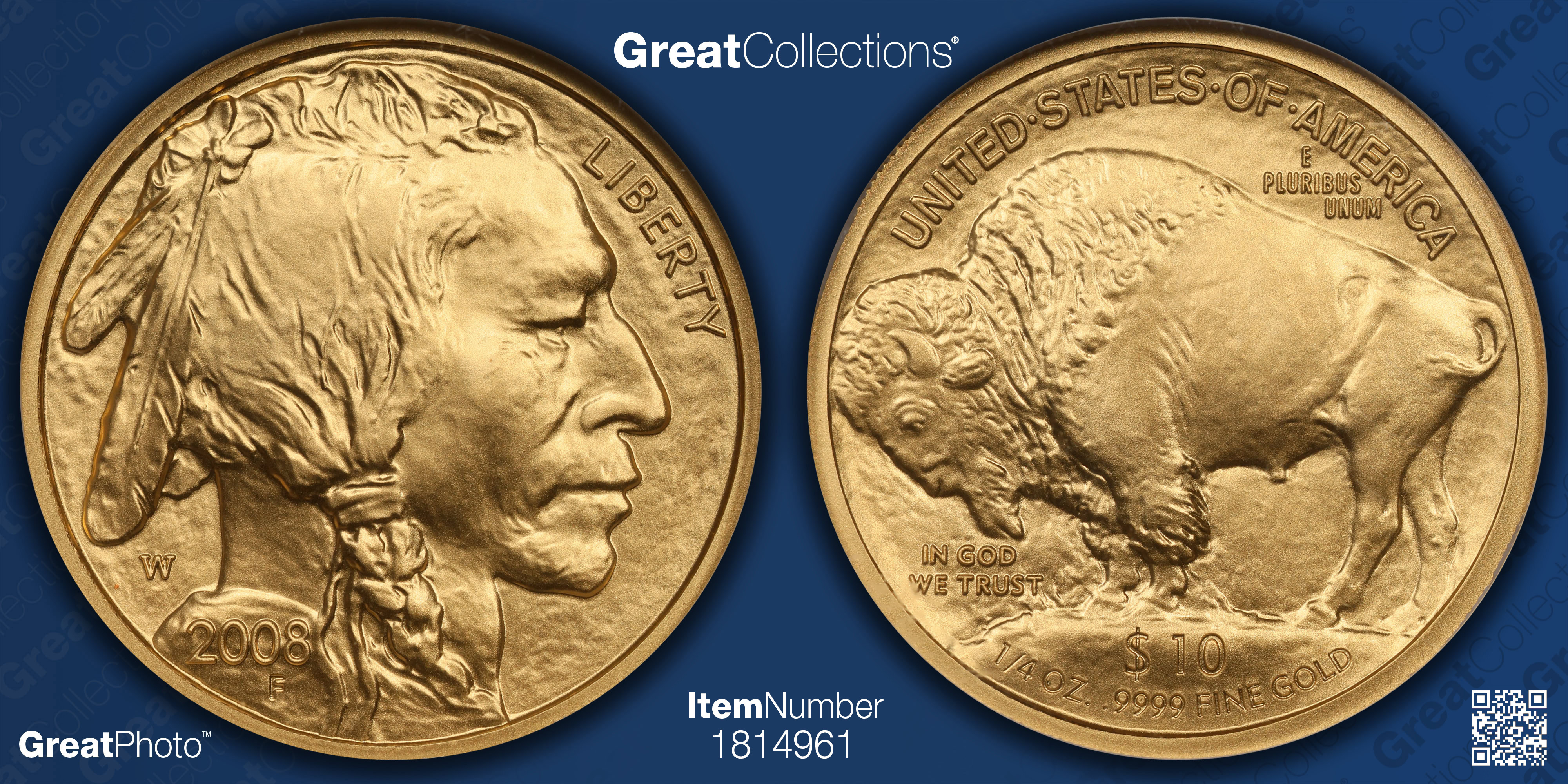 2008-W $10 Quarter-Ounce Gold American Buffalo Burnished Early Releases ...