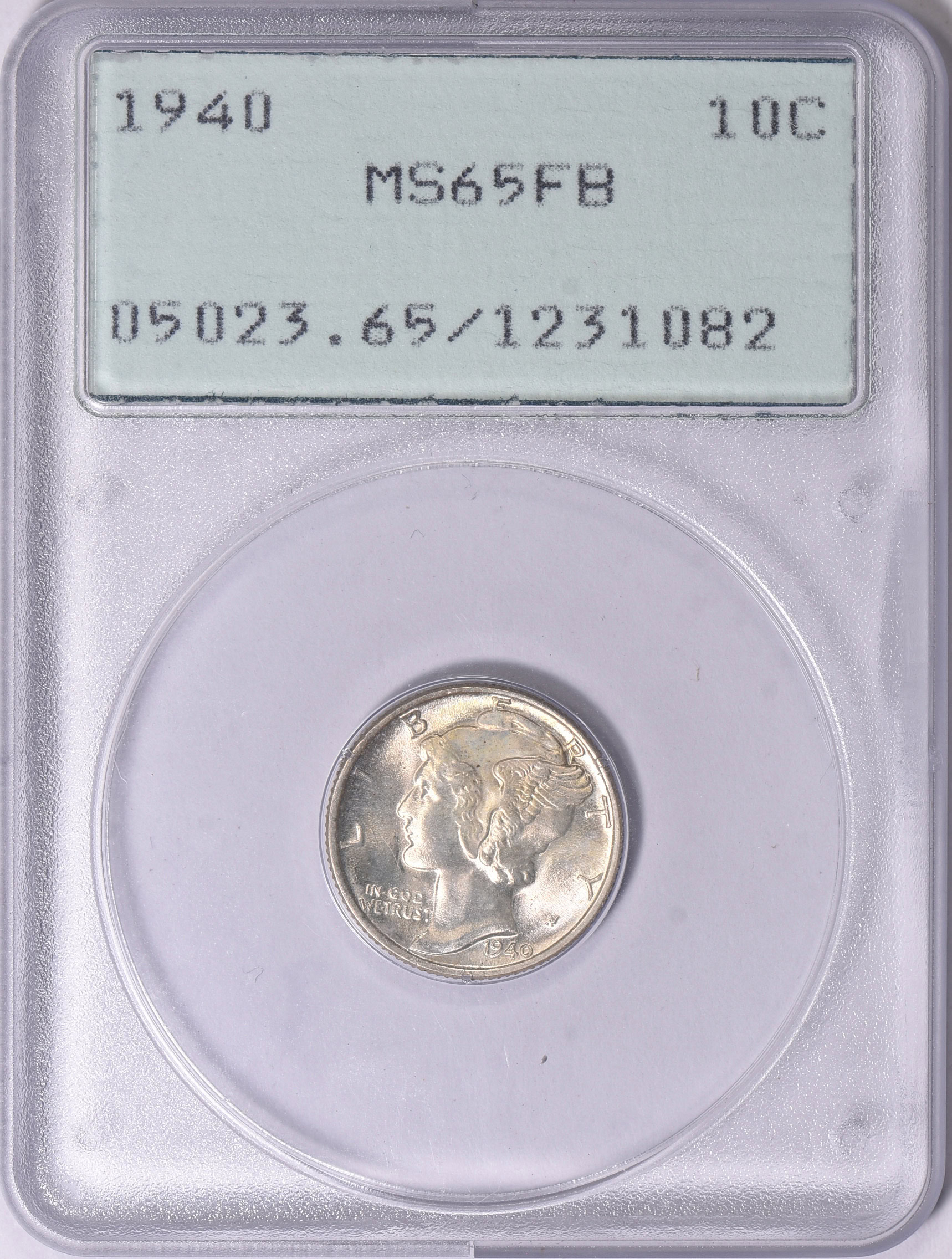 1940 Mercury Dime PCGS MS-65 FB OGH (1st Gen) (Item 1815070) | GreatCollections Coin Auctions