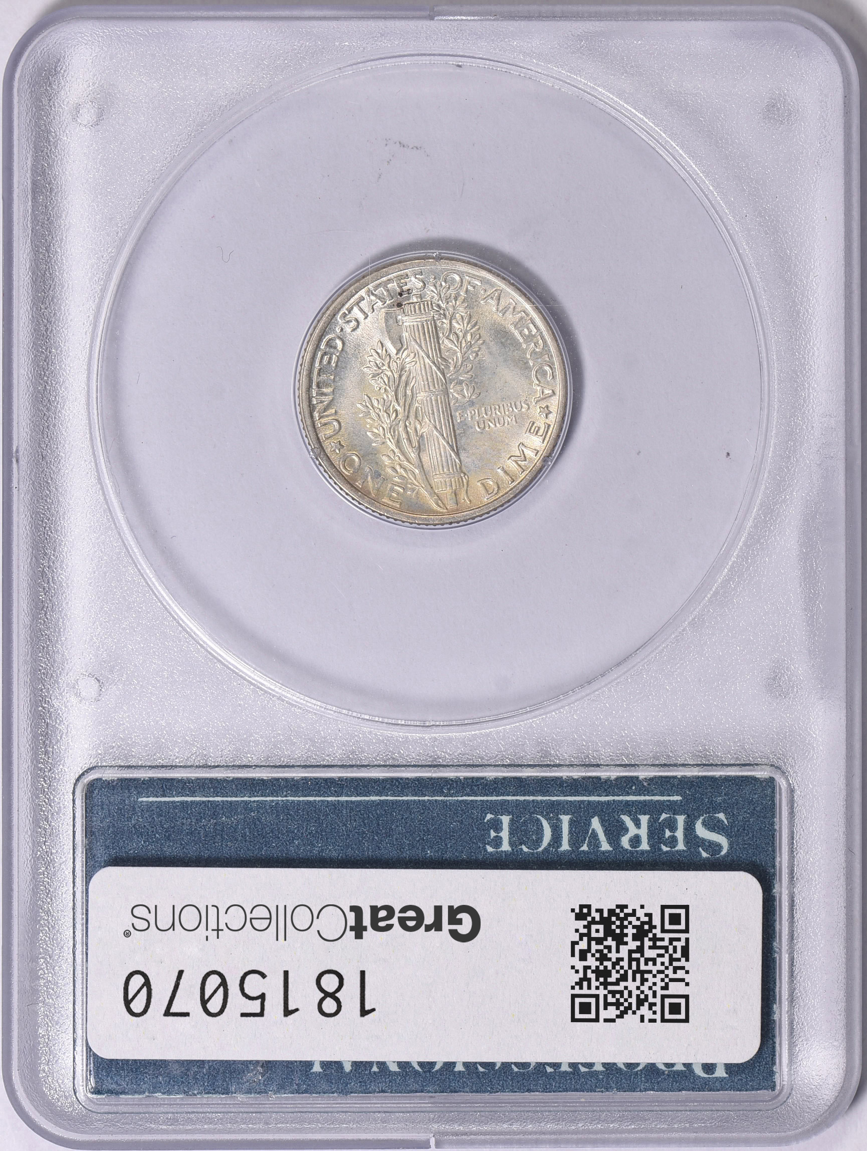1940 Mercury Dime PCGS MS-65 FB OGH (1st Gen) (Item 1815070) | GreatCollections Coin Auctions
