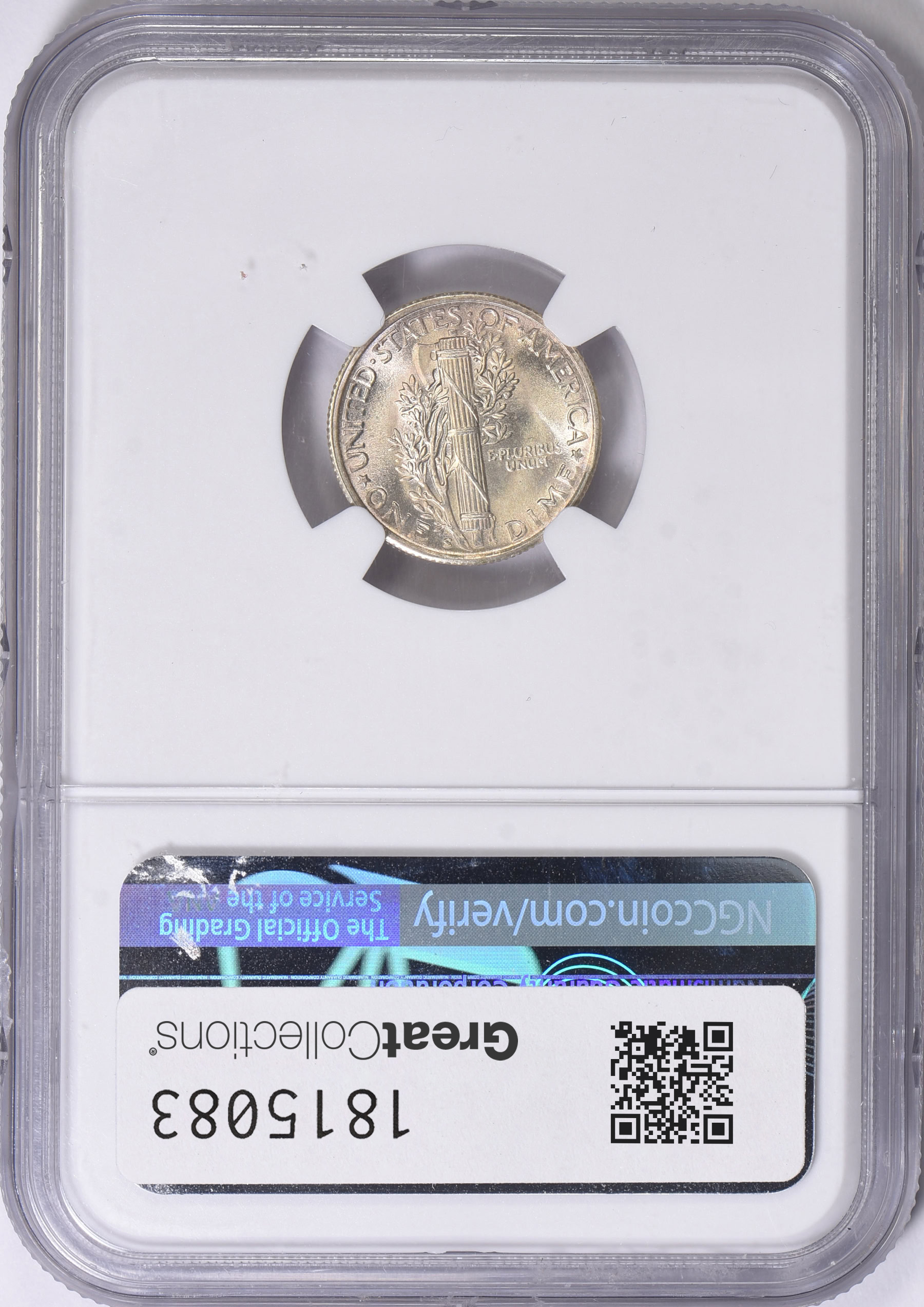 1944-S Mercury Dime NGC MS-67+ FB (Toned) (Item 1815083) | GreatCollections Coin Auctions